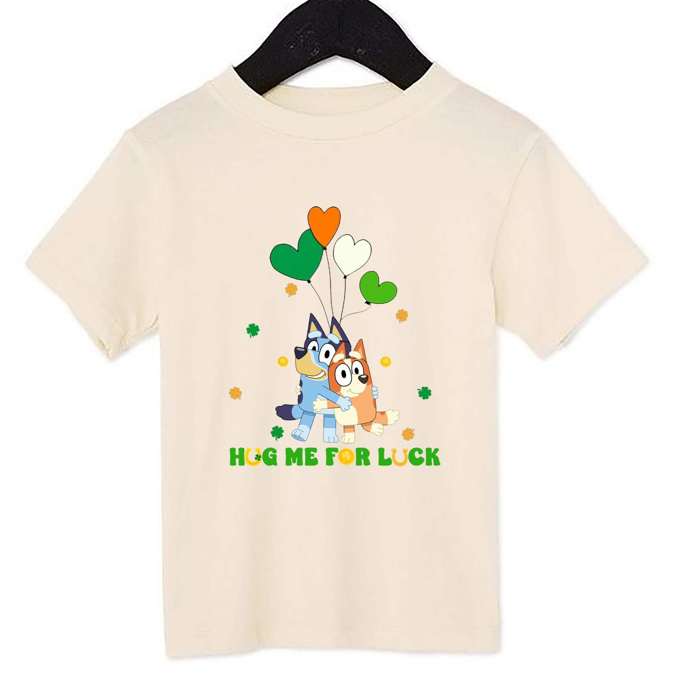 Bluey Happy St. Patrick'S Day Toddler Shirt Hug Me For Lucky Toddler ...
