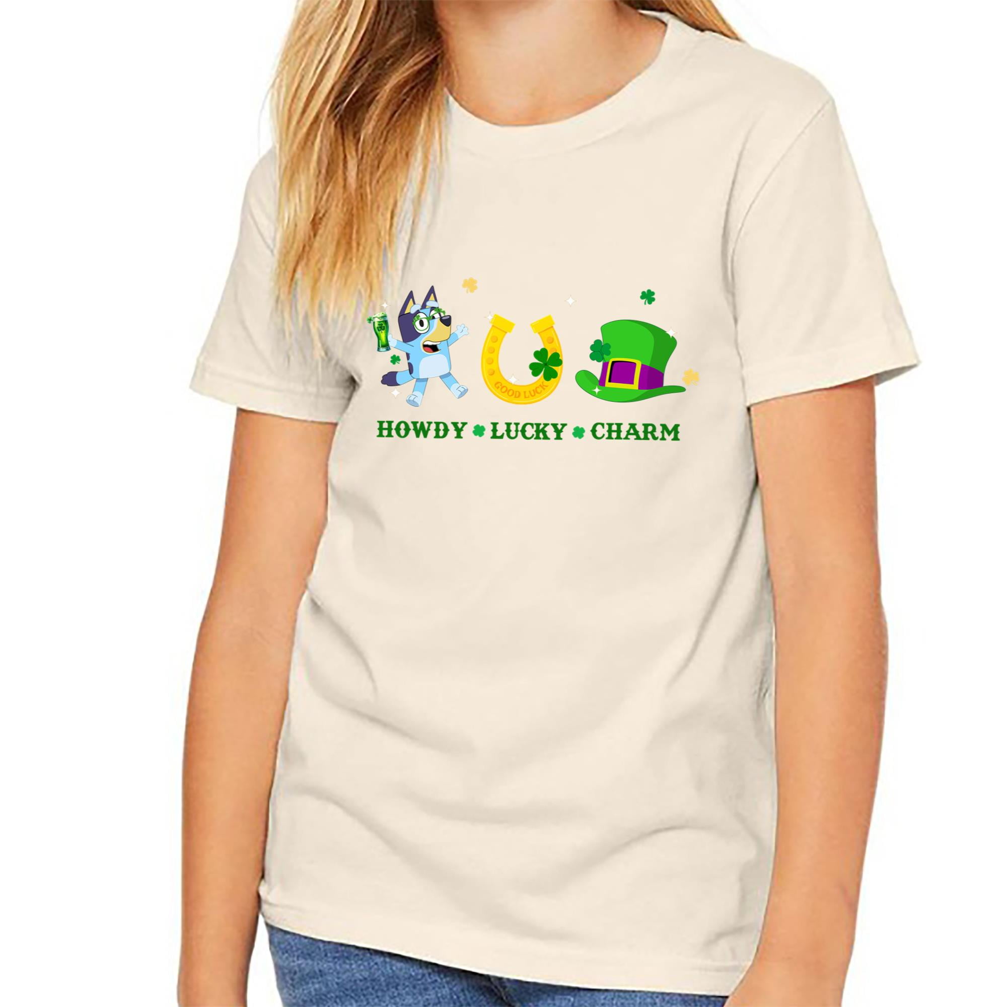 Bluey Happy St. Patrick'S Day Youth Tee Bluey Howdy Lucky Charm Youth ...