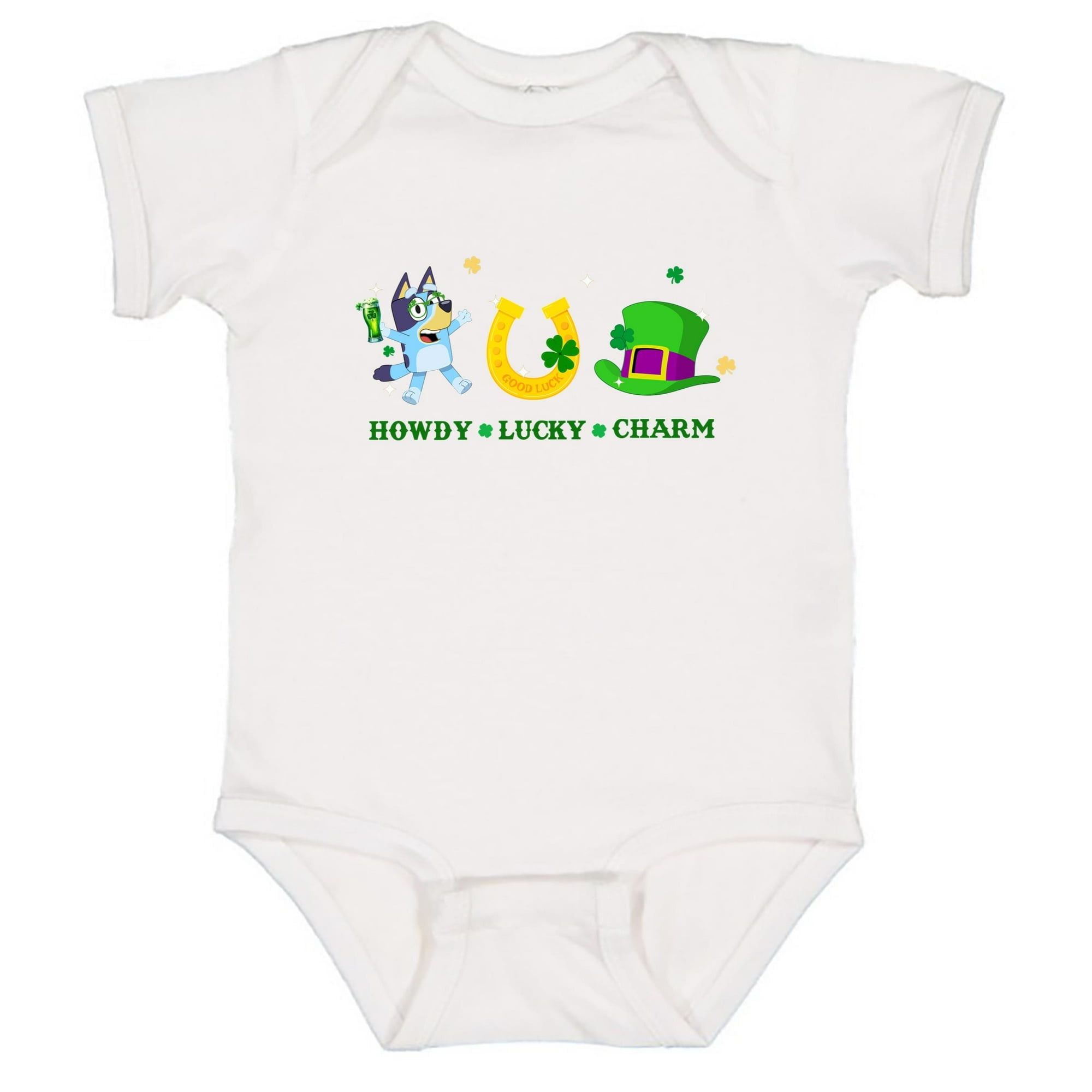 Bluey Happy St. Patrick's Day, Bluey Howdy Lucky Charm, Blue Dog ...