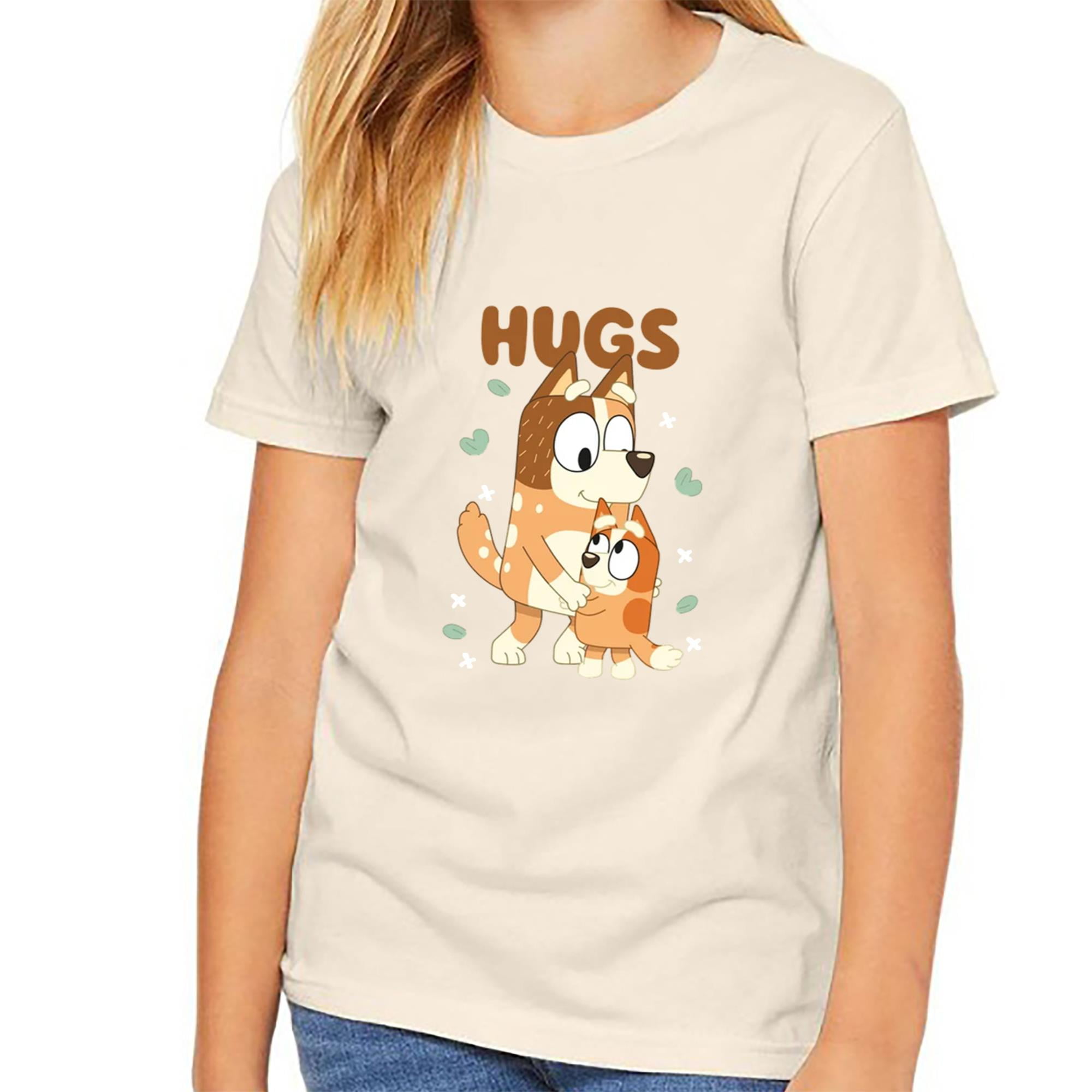 Bluey Heartfelt Hug Between Pup And Mom, Family Bonding Cartoon Design ...