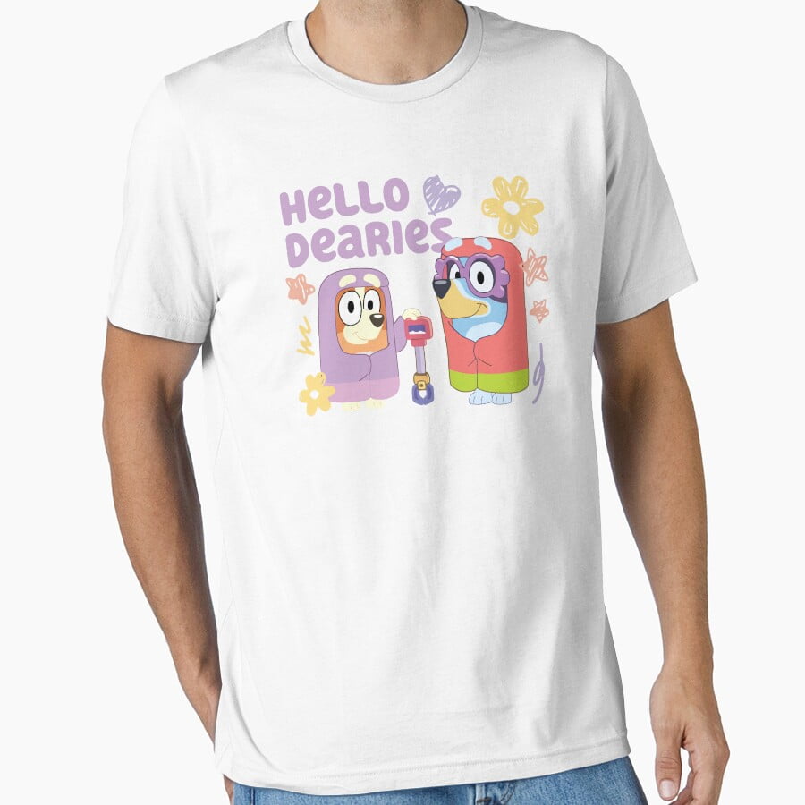 Bluey Hello Dearies Essential T-Shirt - Walmart.com