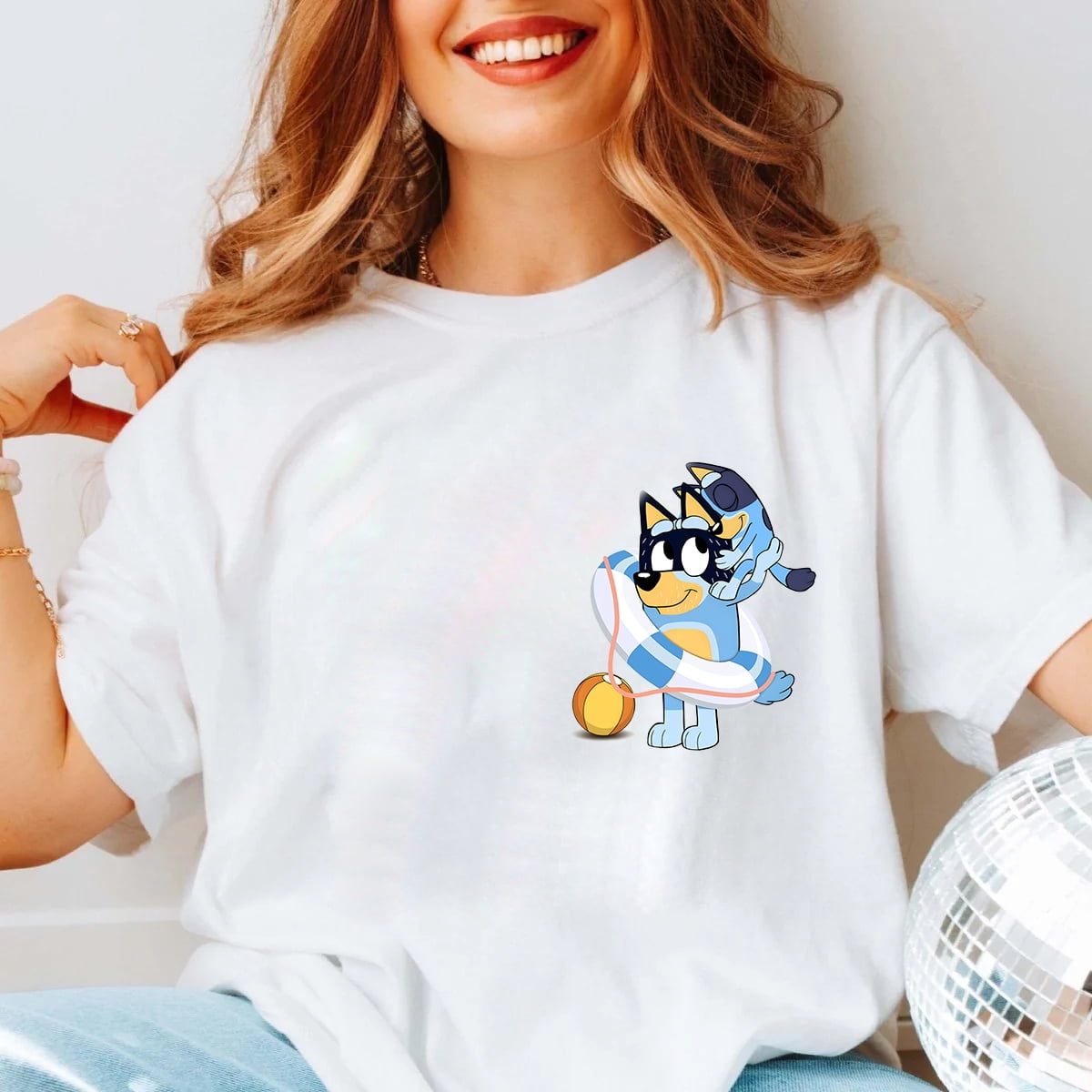 Bluey Hello Summer Vacation Chest Design T-Shirt Shirt, Size 3Xl, Tee ...