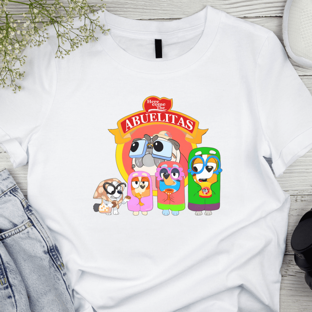 Bluey Here Come The Abuelitas T-Shirt Shirt, Size Xl, Tee Sport Grey ...