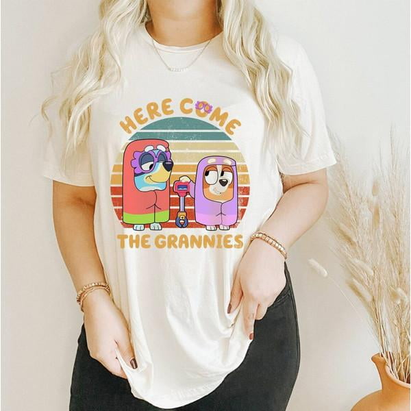 Bluey Here Come The Grannies Comfort Colors Shirt Shirt, Size S, Tee ...