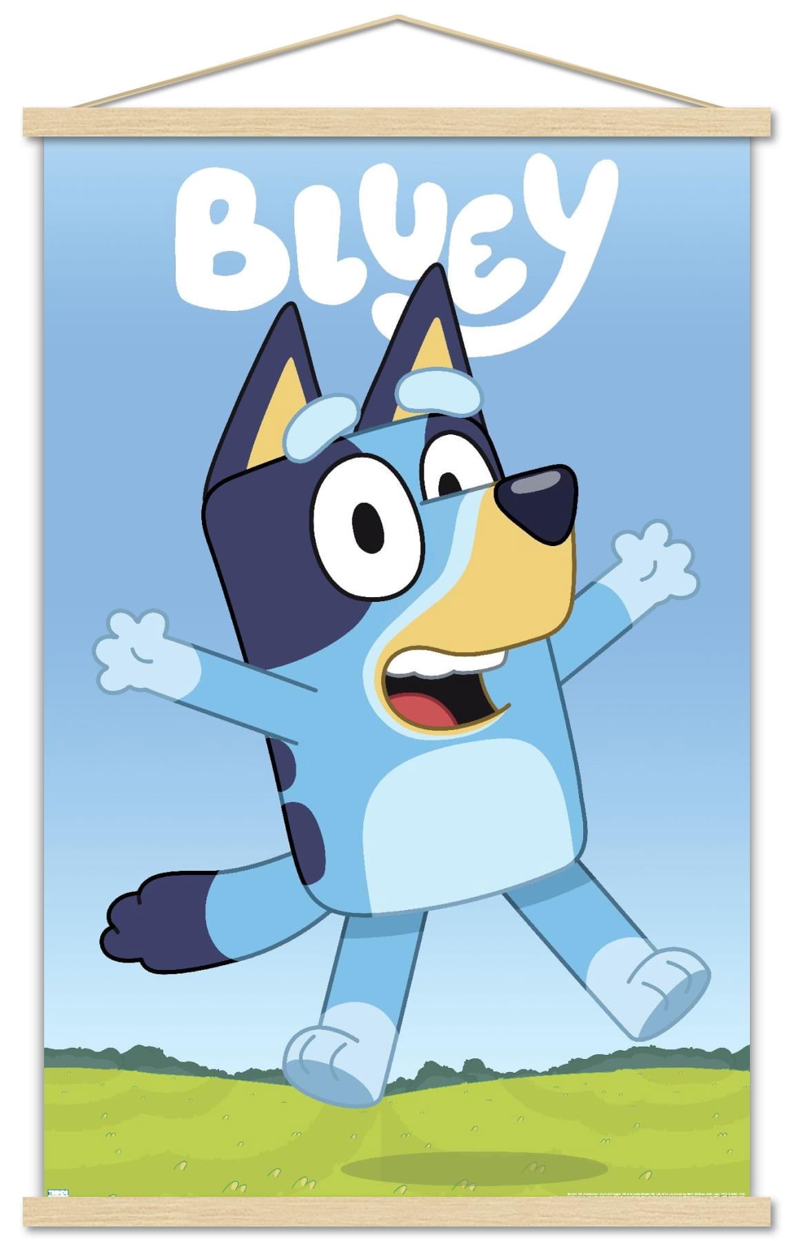 Bluey - Hey Wall Poster with Magnetic Frame, 22.375" x 34" - Walmart.com