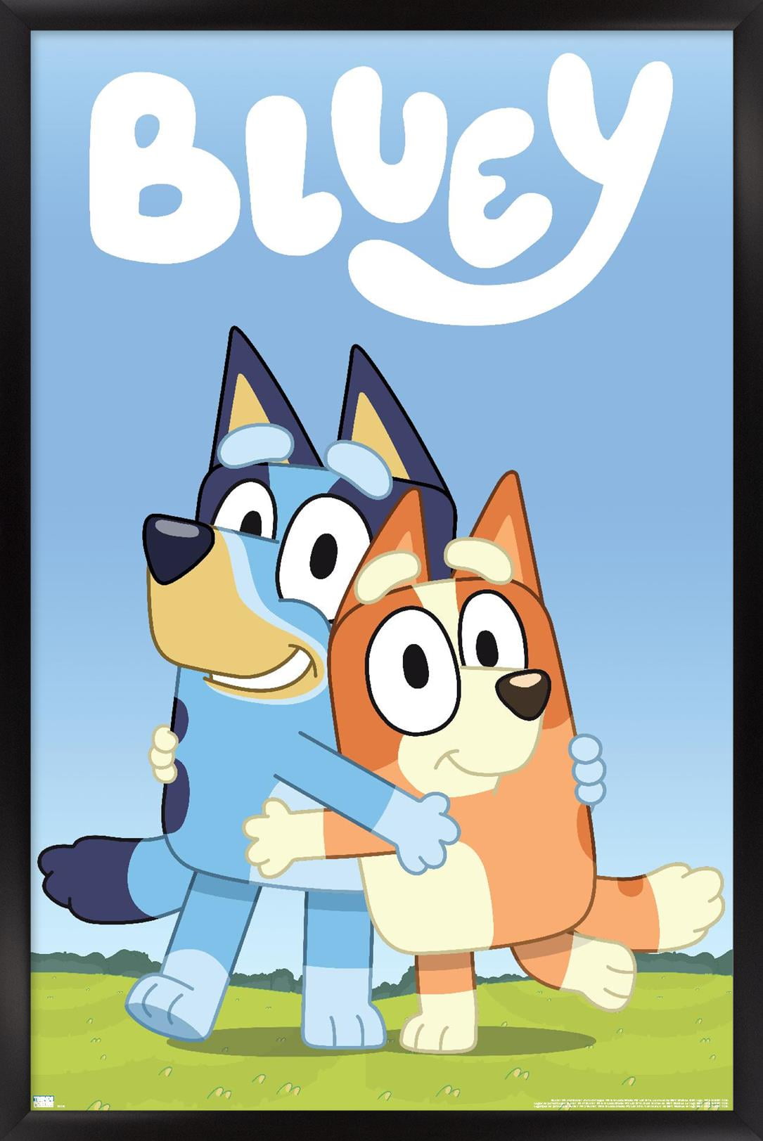 Bluey - Hug Wall Poster, 14.725" x 22.375" Framed - Walmart.com
