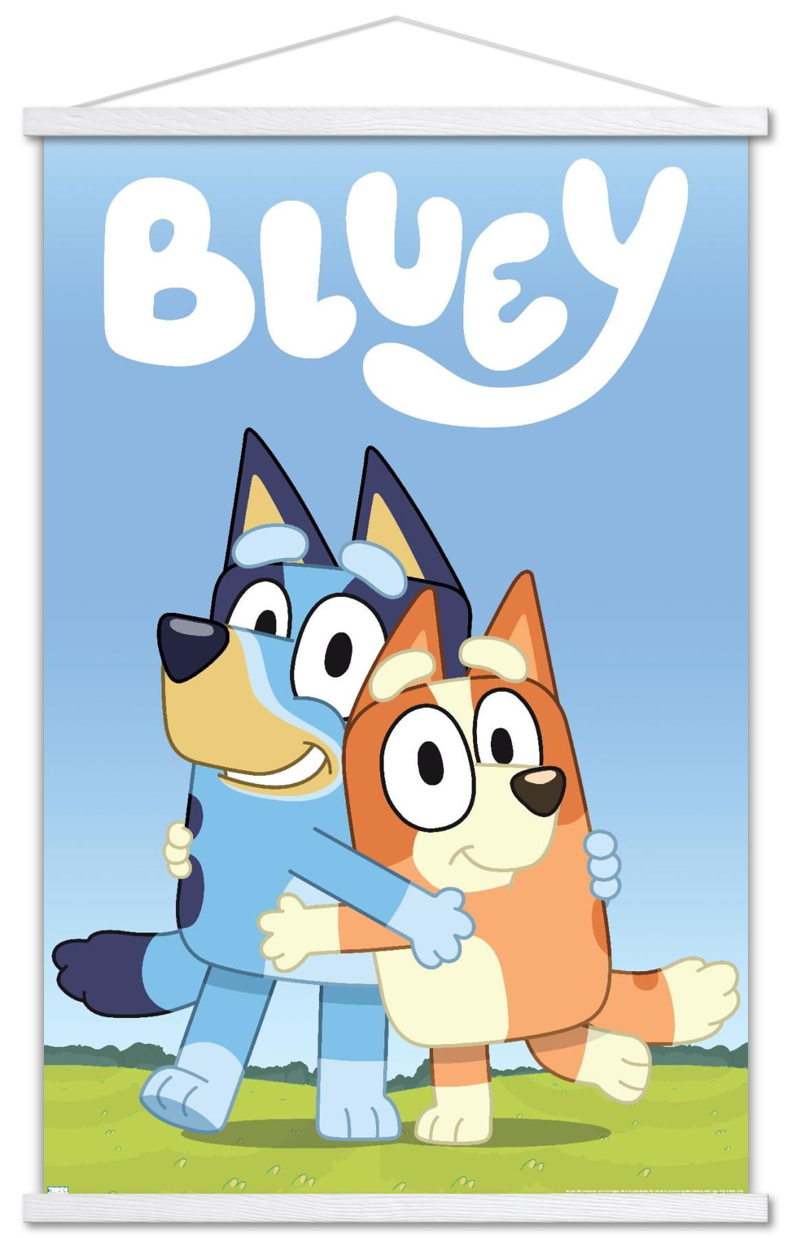 Bluey - Hug Wall Poster with Magnetic Frame, 22.375" x 34" - Walmart.com