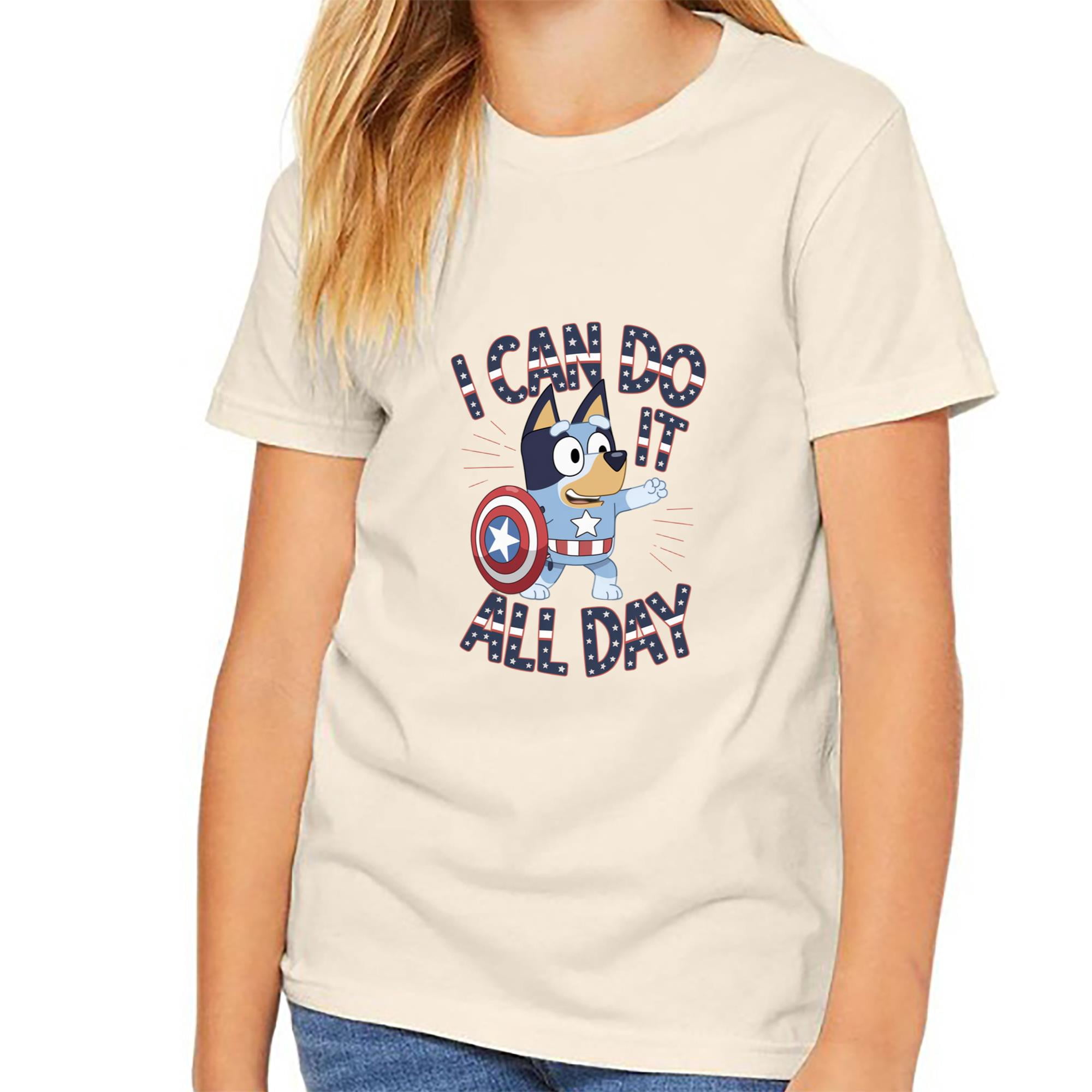 Bluey “I Can Do It All Day” Hero Pup Design, Motivational Message With ...