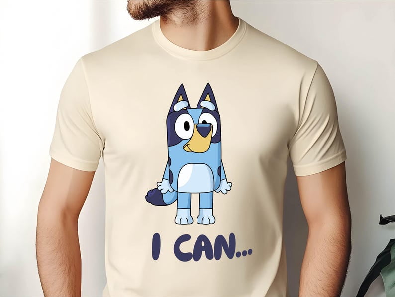 Bluey I Can T-Shirt, Positive Message Tee, Unisex S-5XL Hot Trending ...