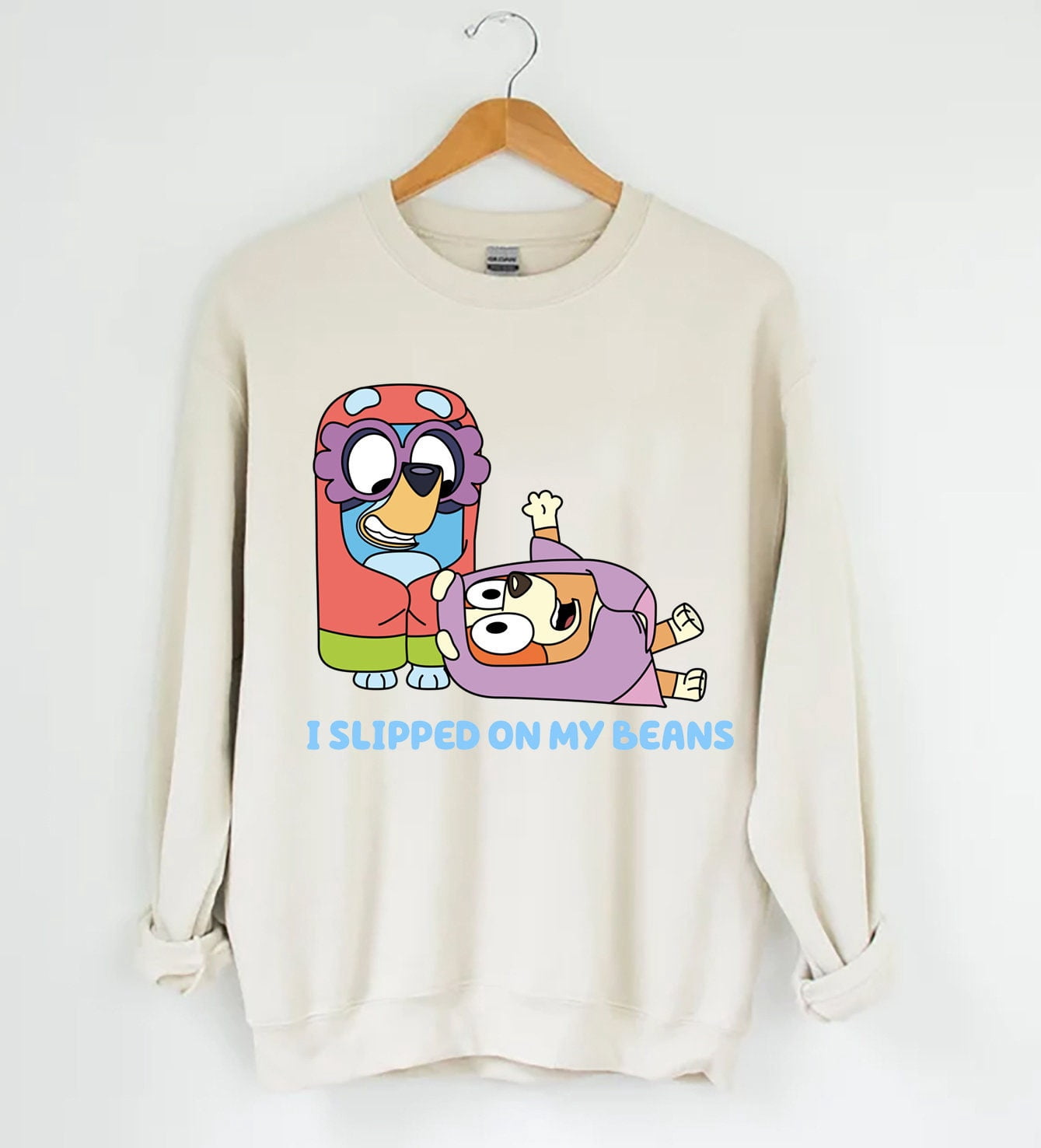 Bluey I Slipped On My Beans Sweatshirt, Bluey Bingo Shirt, Playing ...