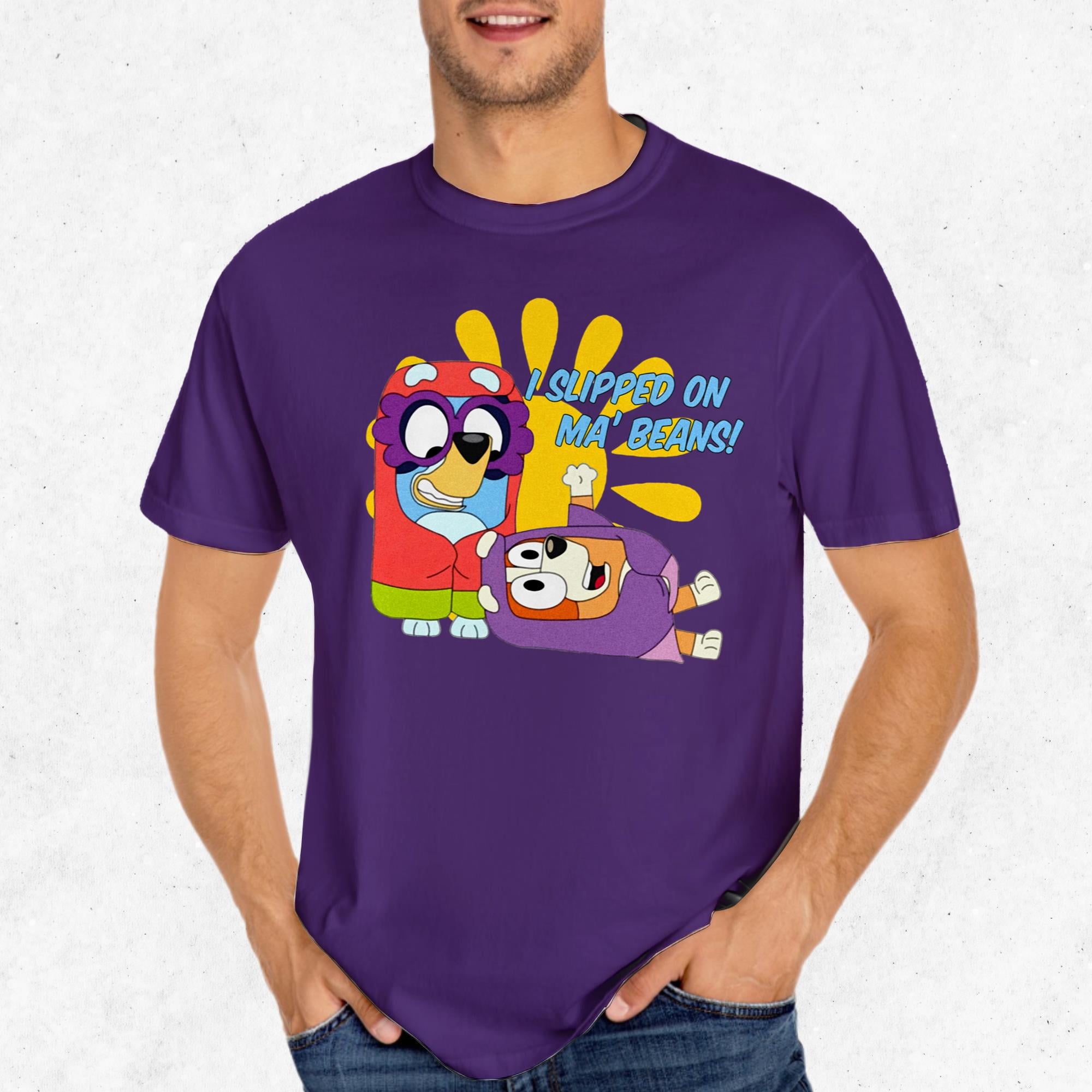 Bluey I Slipped on Ma' Beans Funny Cartoon T-Shirt Unisex All Size ...