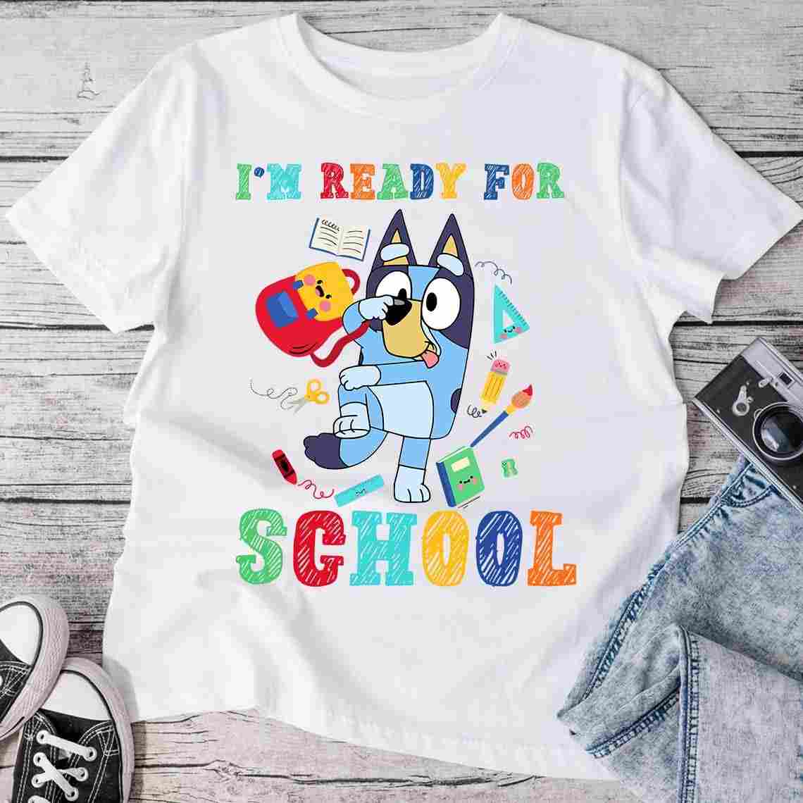 Bluey I’m Ready for School Shirt, Bluey Back to School T-Shirt, Back to ...
