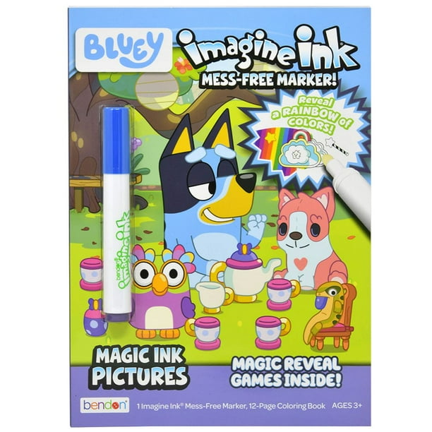 Bluey Imagine Ink: Reveal a Rainbow of Color Coloring Books, (Paperback ...