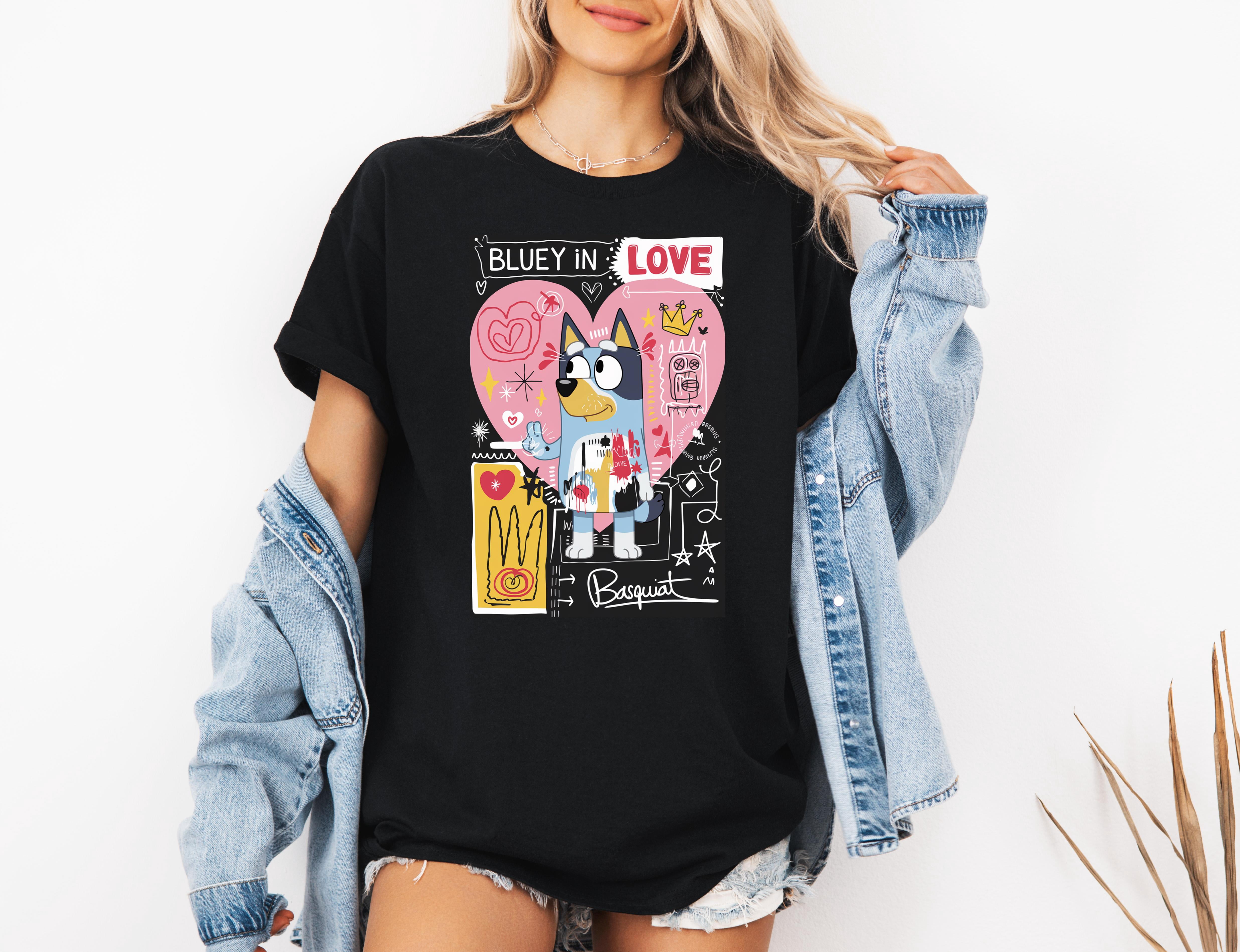 Bluey In Love Bluey T-shirt, Heart Design, Unisex S-5XL Shirt ...