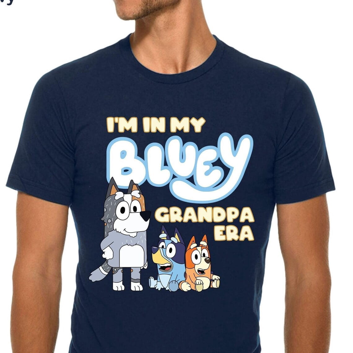Bluey In My Bluey Grandpa Era Shirt, In My Bluey Pop Pop Era T-Shirt ...