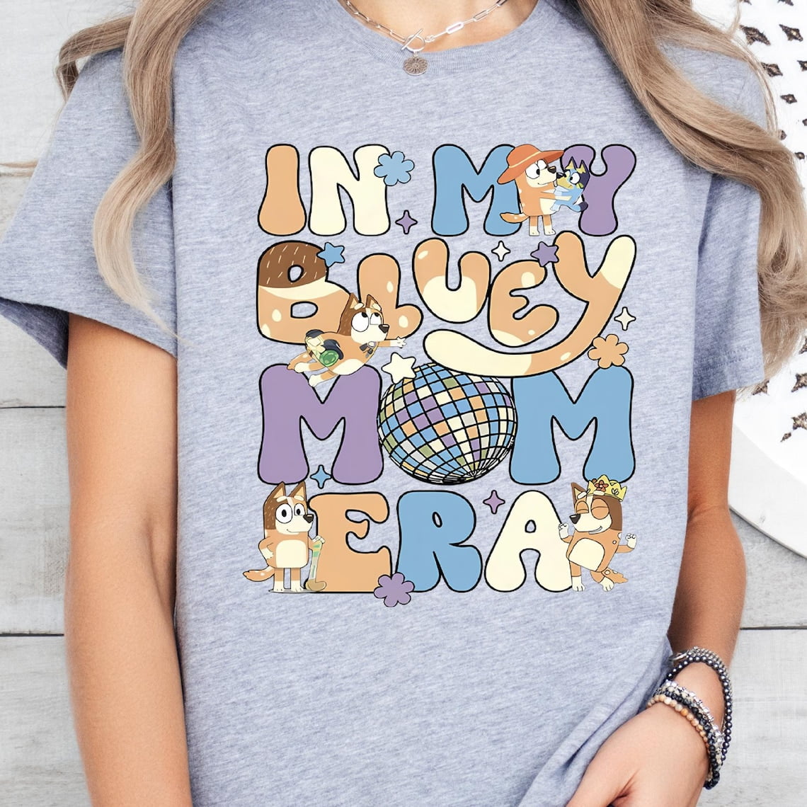 Bluey In My Bluey Mom Era Shirt, Bluey Mum Shirt, Mothers Day Gift ...