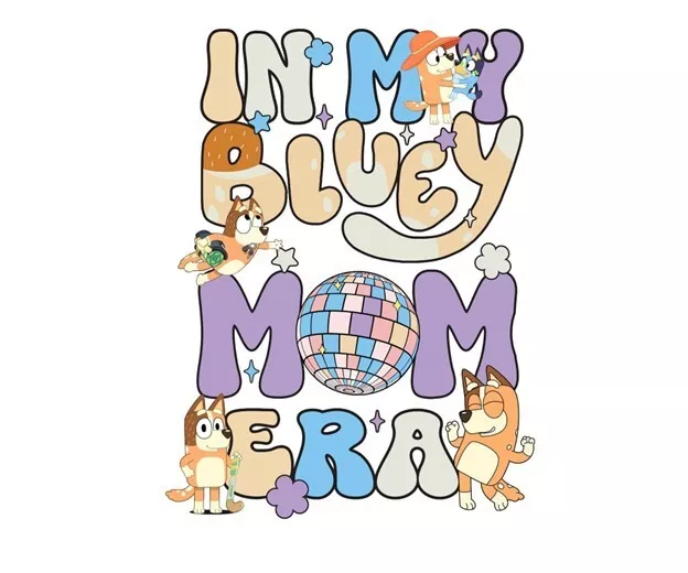 Bluey In My Bluey Mom Era Sticker Phone Decal Water Bottle Stickers Car ...