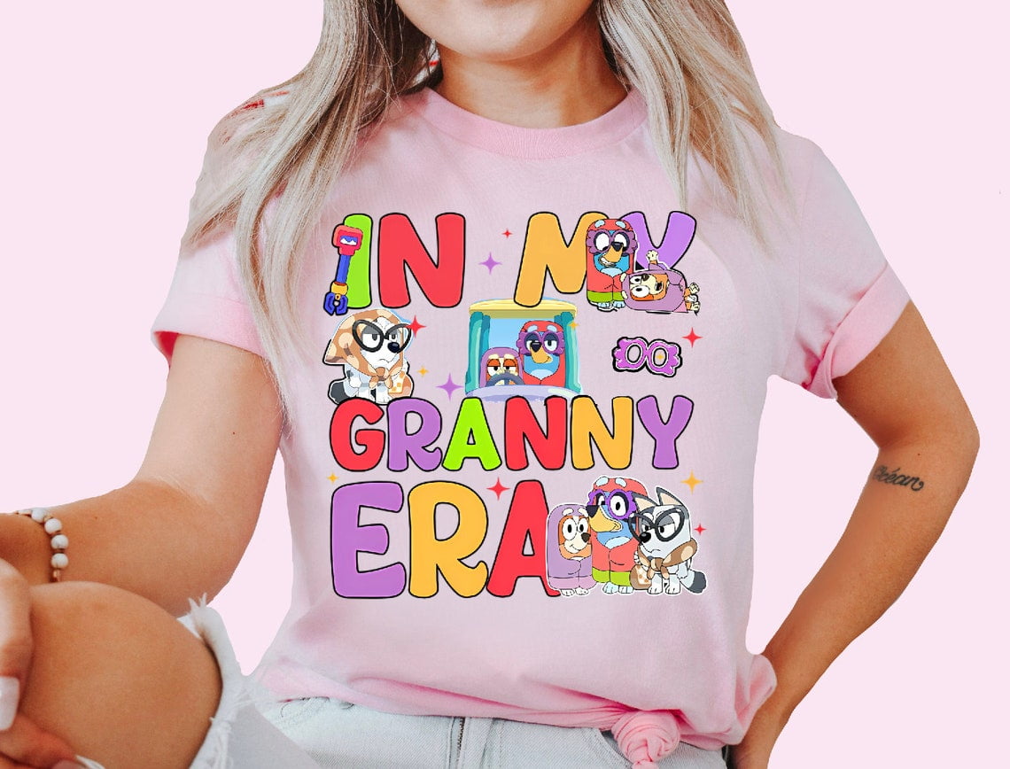 Bluey In My Granny Era Tee, Cute Grandma Shirt, Family Matching ...