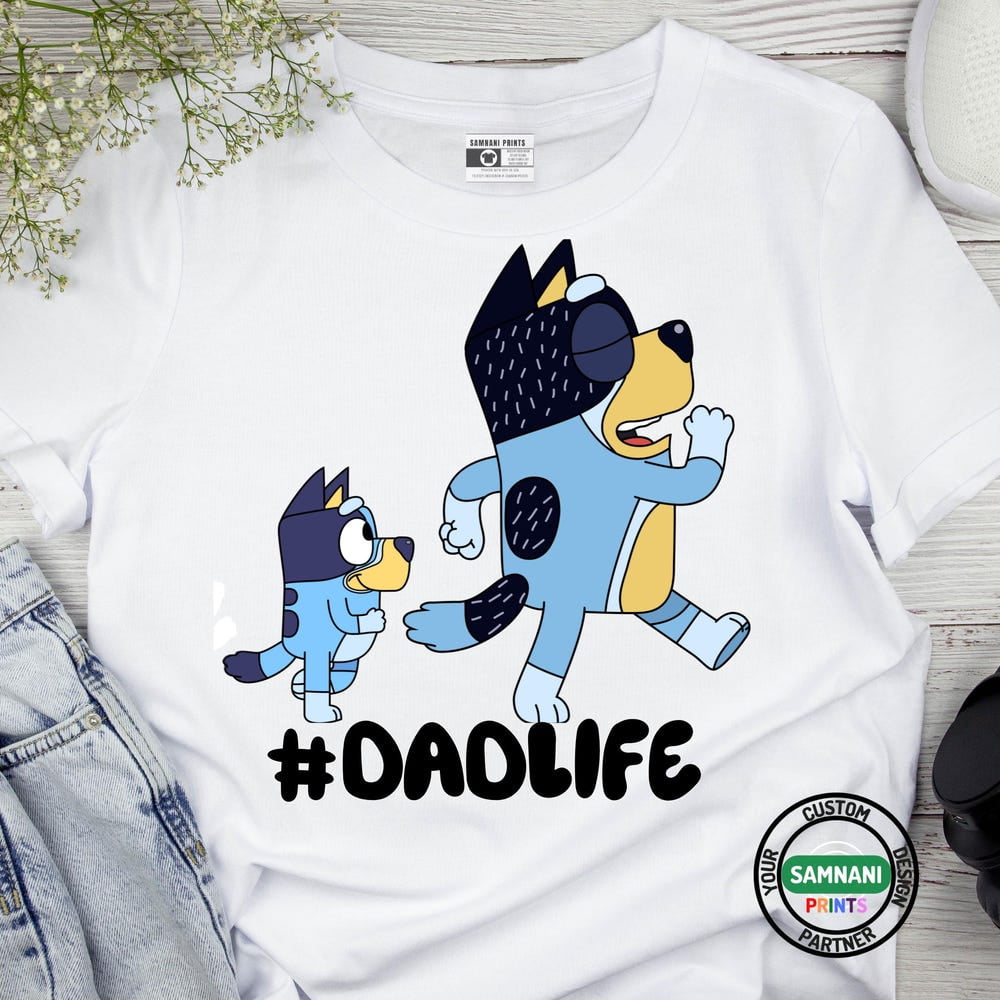 Bluey Inspired Dad Life Shirt, Funny Dad And Cartoon T-Shirt, Cool ...