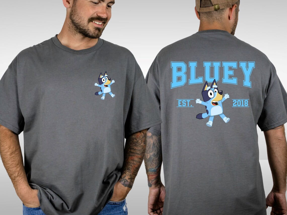 Bluey Inspired Unisex Shirt, Brand T-Shirt, Bluey T-Shirt, Father'S Day ...