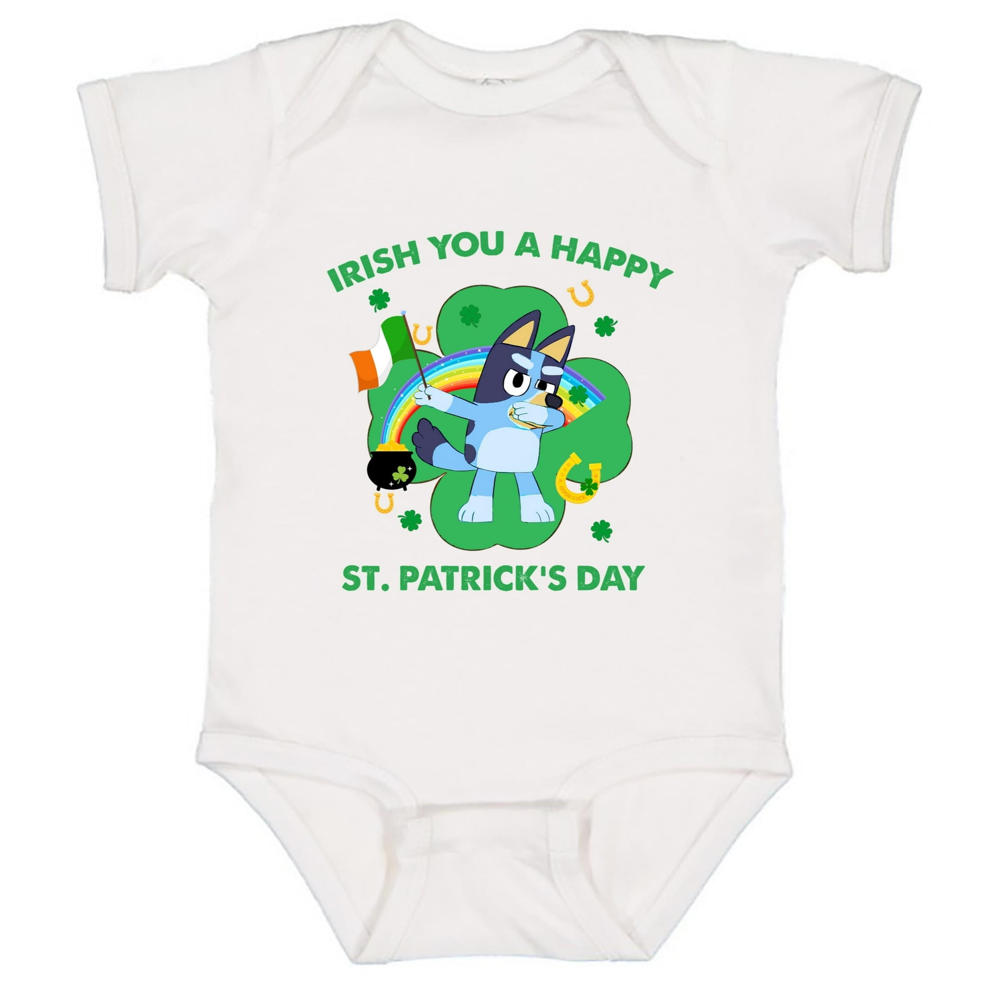 Bluey Irish You a Happy St. Patrick's Day, Bluey Green Leaf, Family ...