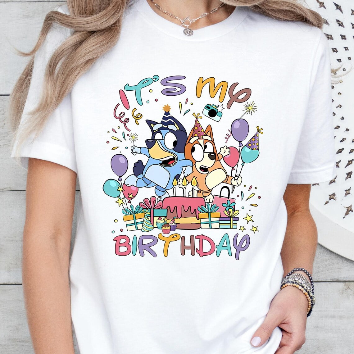 Bluey It'S My Birthday, Bluey And Bingo Shirt, Birthday Outfit, Family ...