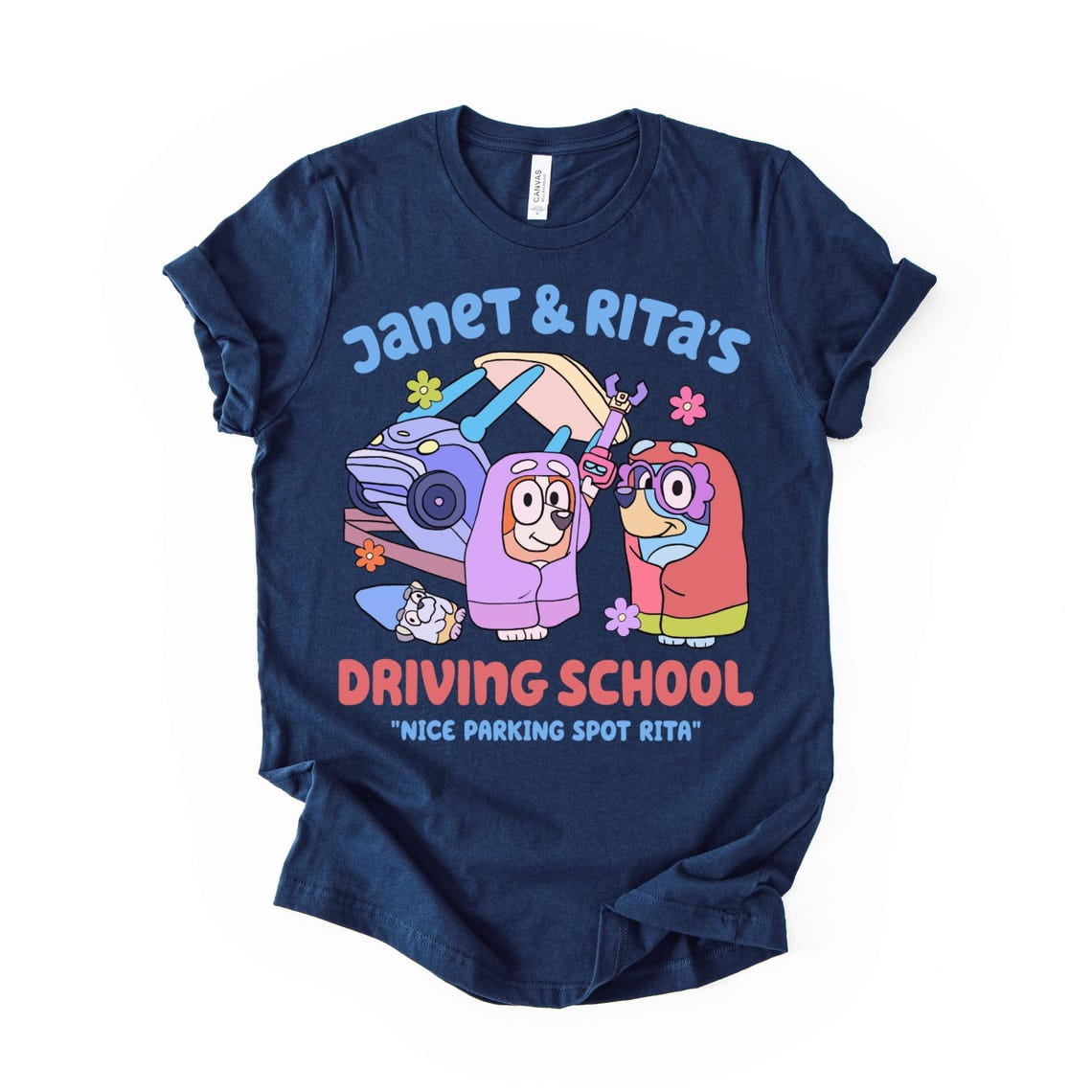 Bluey Janet And Rita Driving School Shirt, Nice Parking Spot Rita, The ...