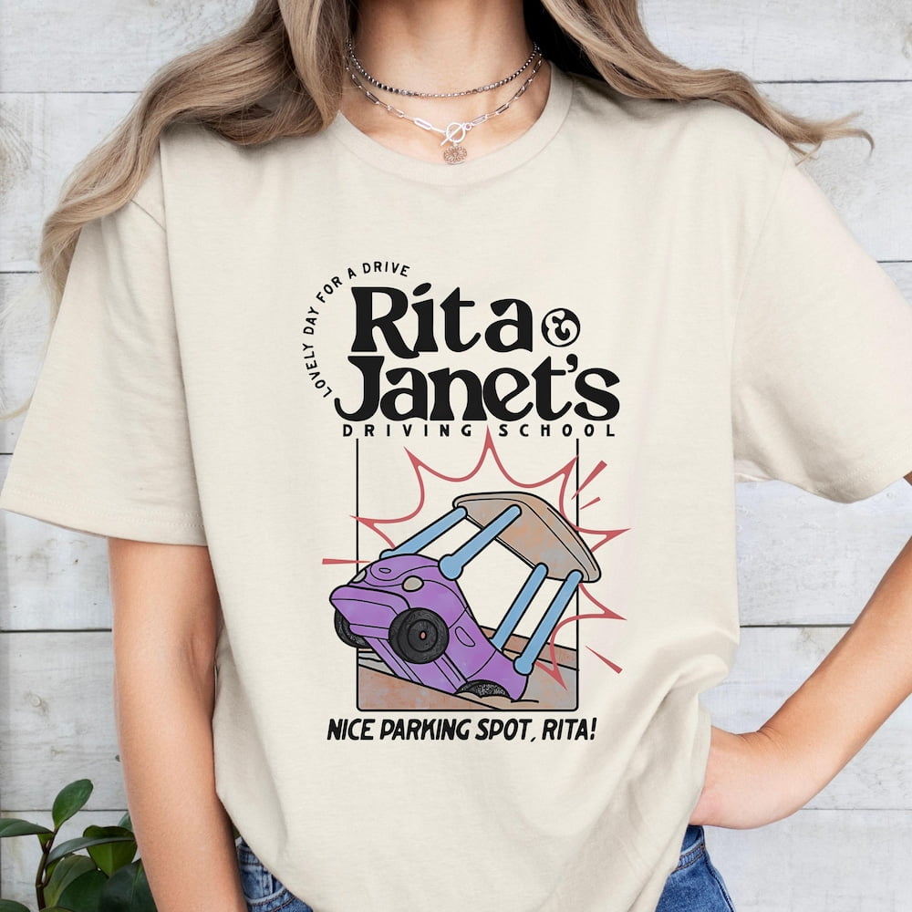 Bluey Janet And Rita Driving School T-Shirt, Nice Parking Spot Rita Tee ...