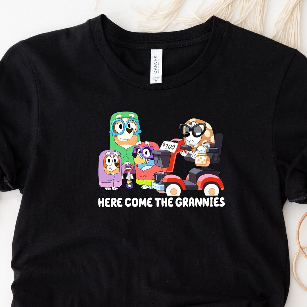 Bluey Janet Rita Shirt, Grandma Bluey Tee, Here Come Grannies, Grandma ...