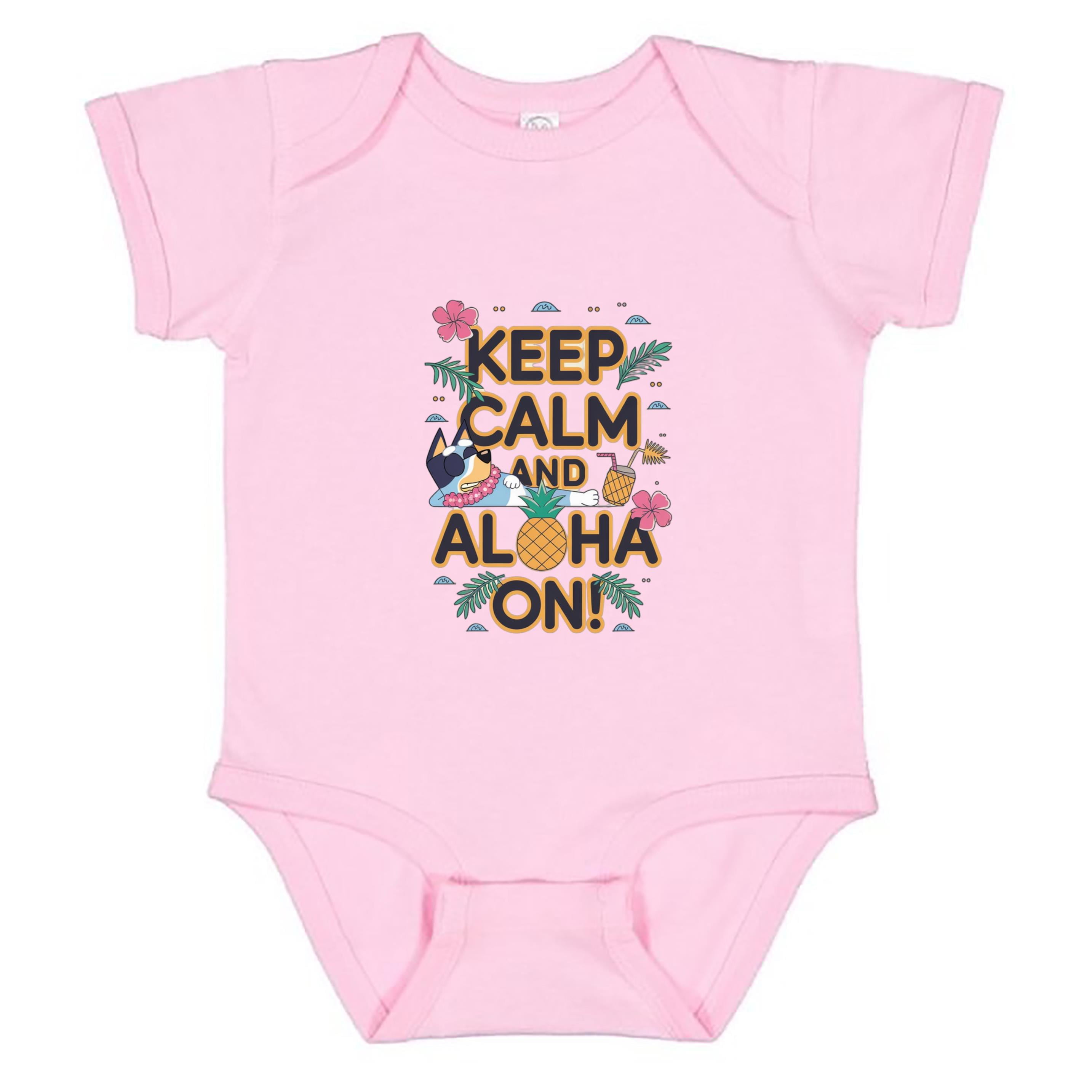 Bluey Keep Calm and Aloha On, Relaxing Tropical Cartoon Dog, Fun Beach ...