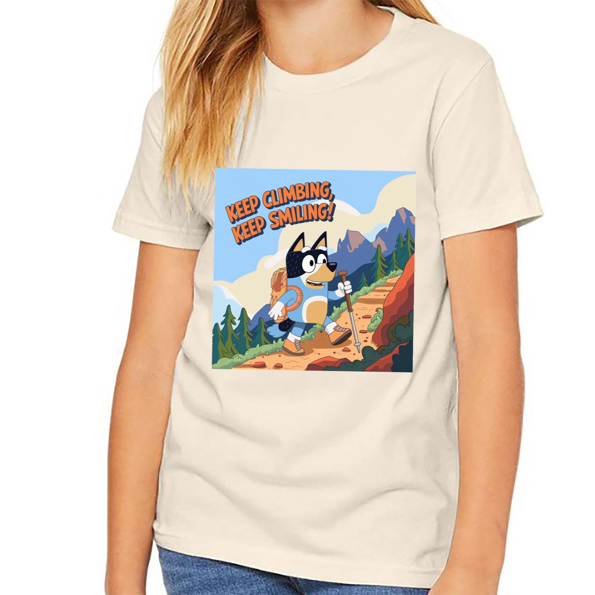 Bluey Keep Climbing And Smiling Message With Pup, Encouraging Outdoor ...