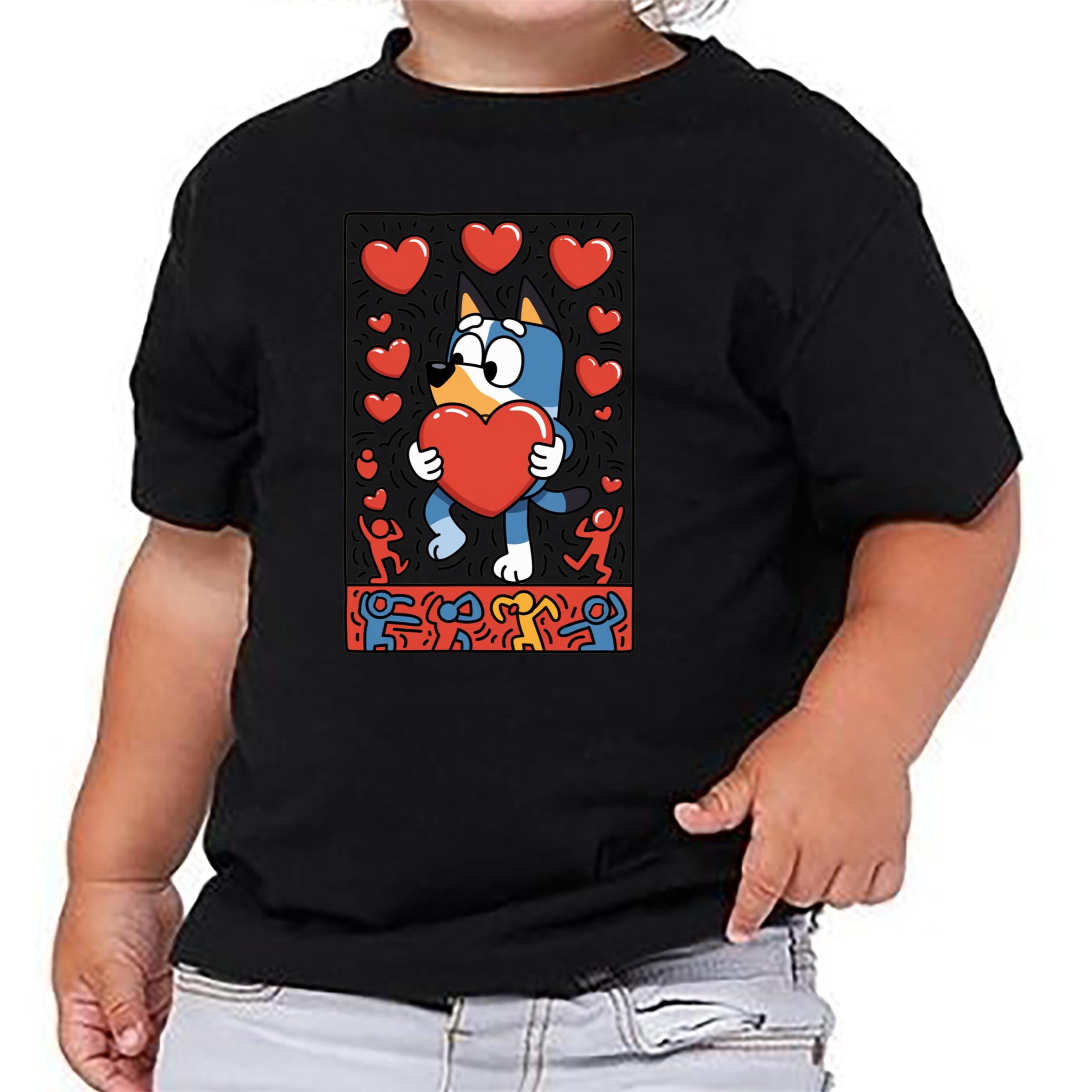 Bluey Keith Haring-Inspired Bluey, Fun Cartoon Design without ...