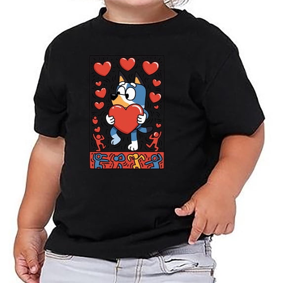 Bluey Keith Haring-Inspired Bluey, Fun Cartoon Design without ...