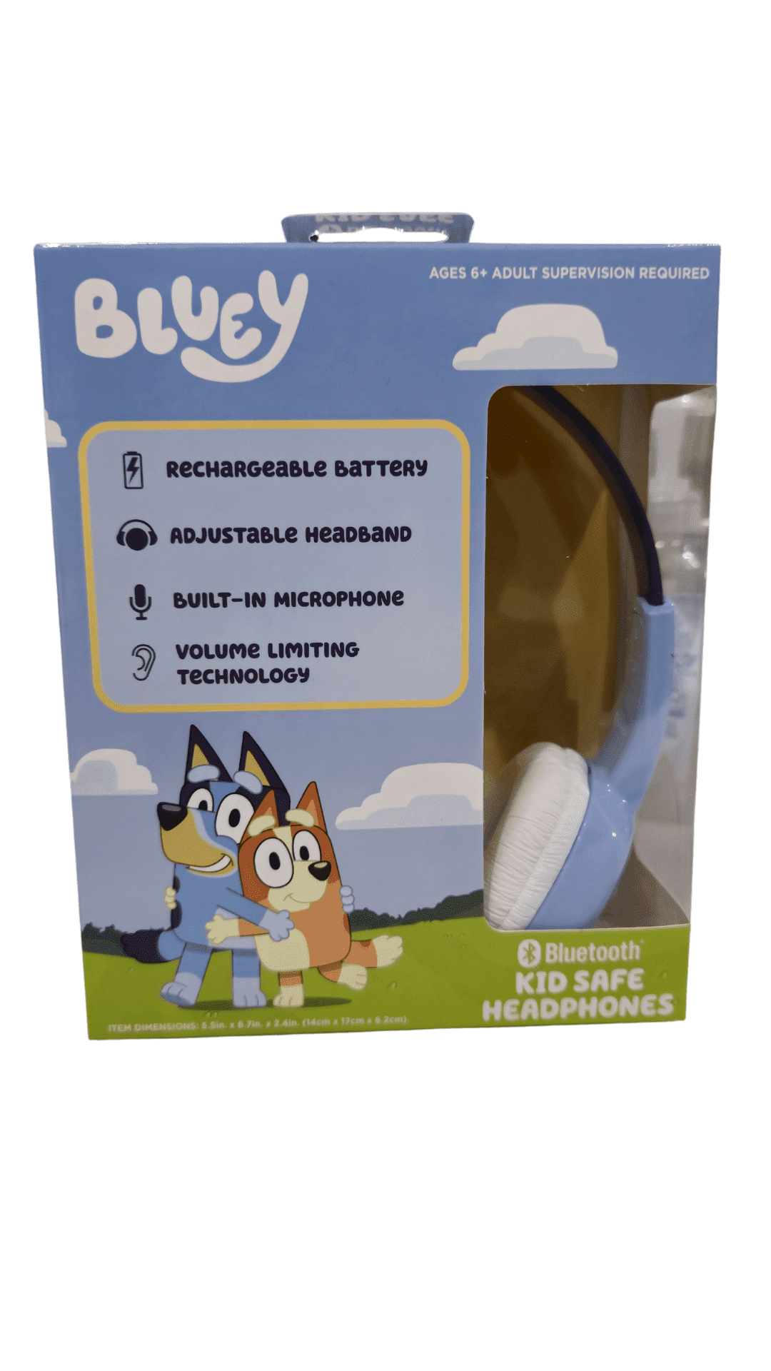 Bluey Bluetooth Kid Safe Headphones, Wireless Stereo, Portable ...