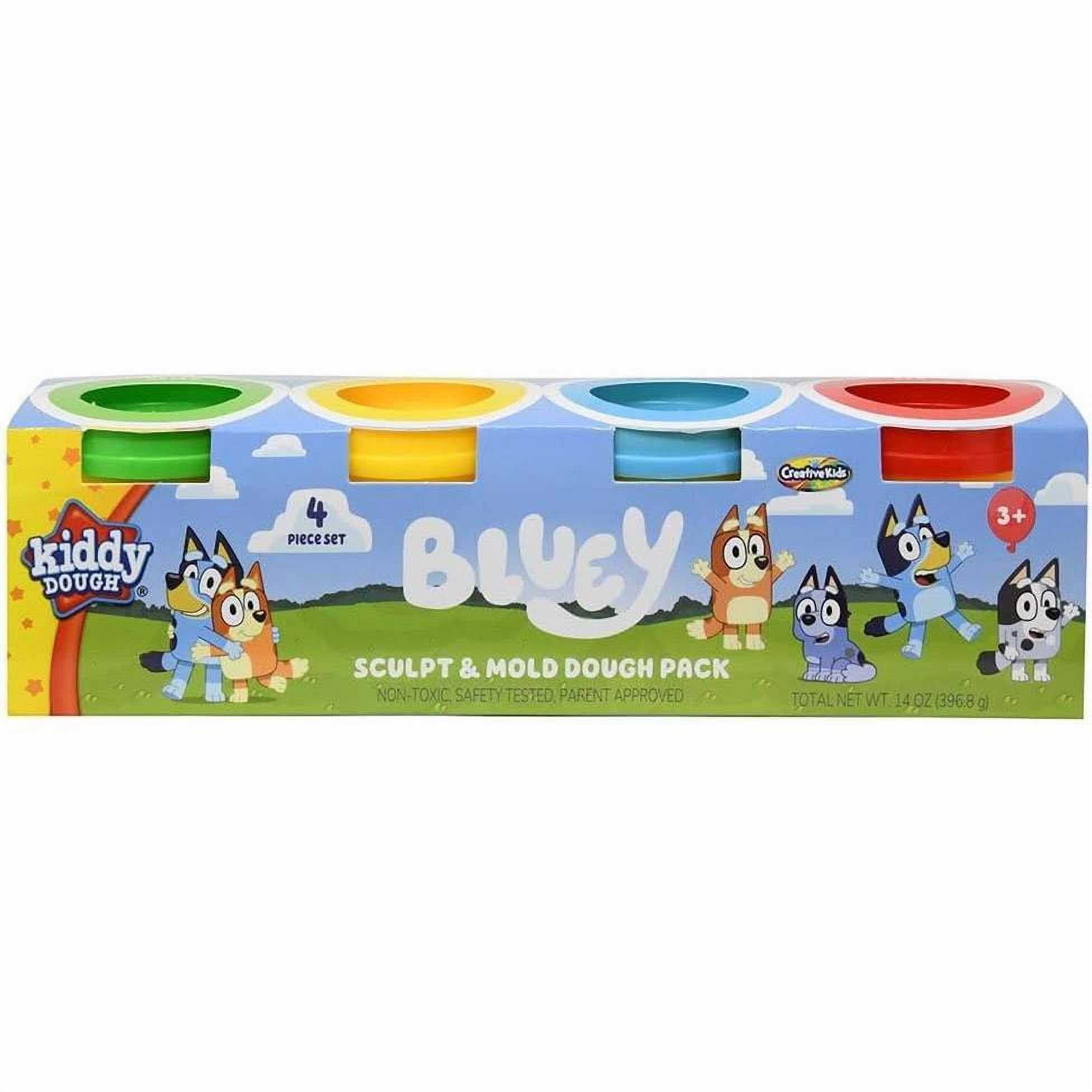 Bluey Kiddy Dough Sculpt & Mold Dough Pack - Walmart.com
