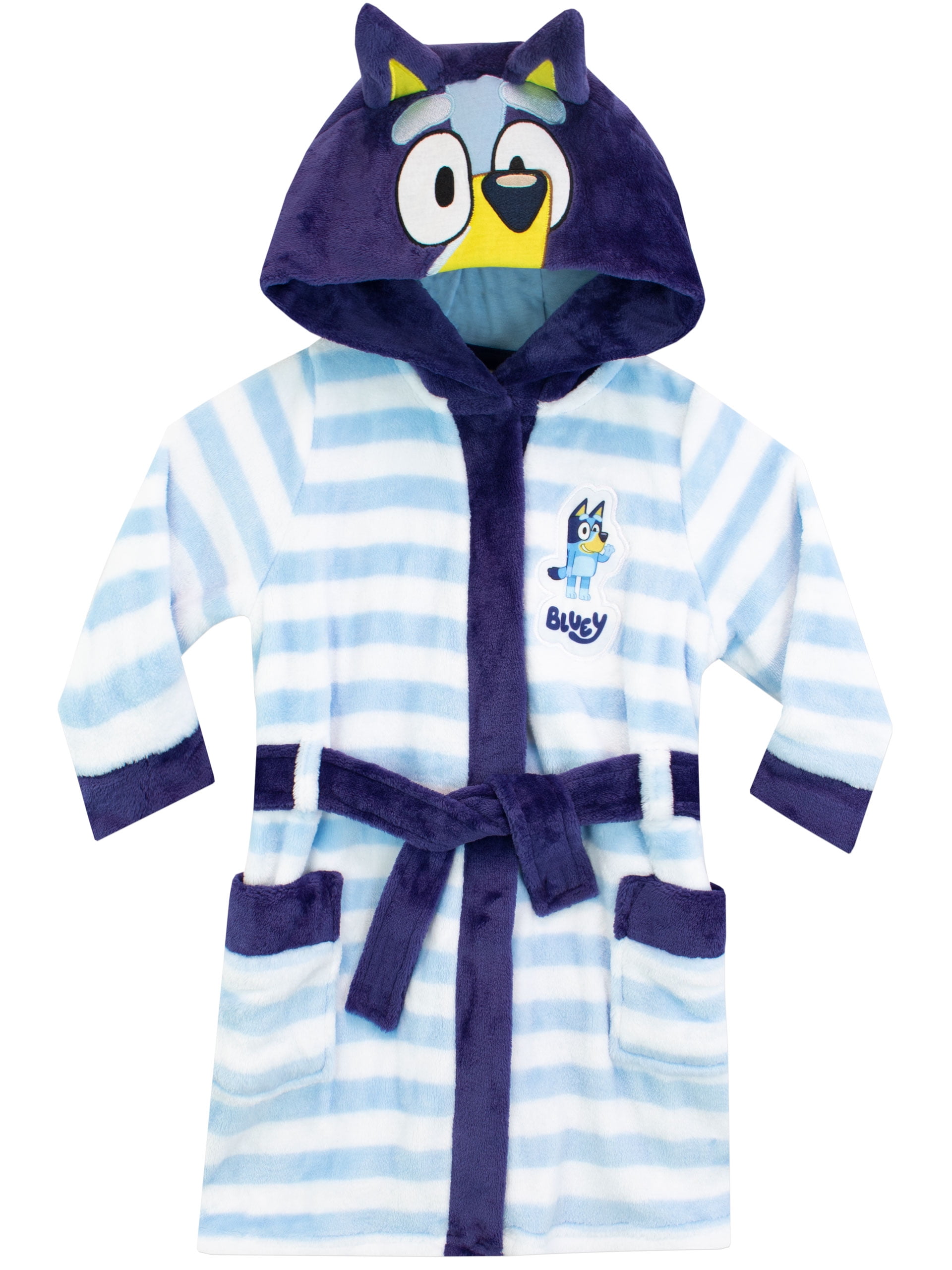 Bluey Toddler Bathrobe, Kids Dressing Gown with Hood, Sizes 2T-8 ...