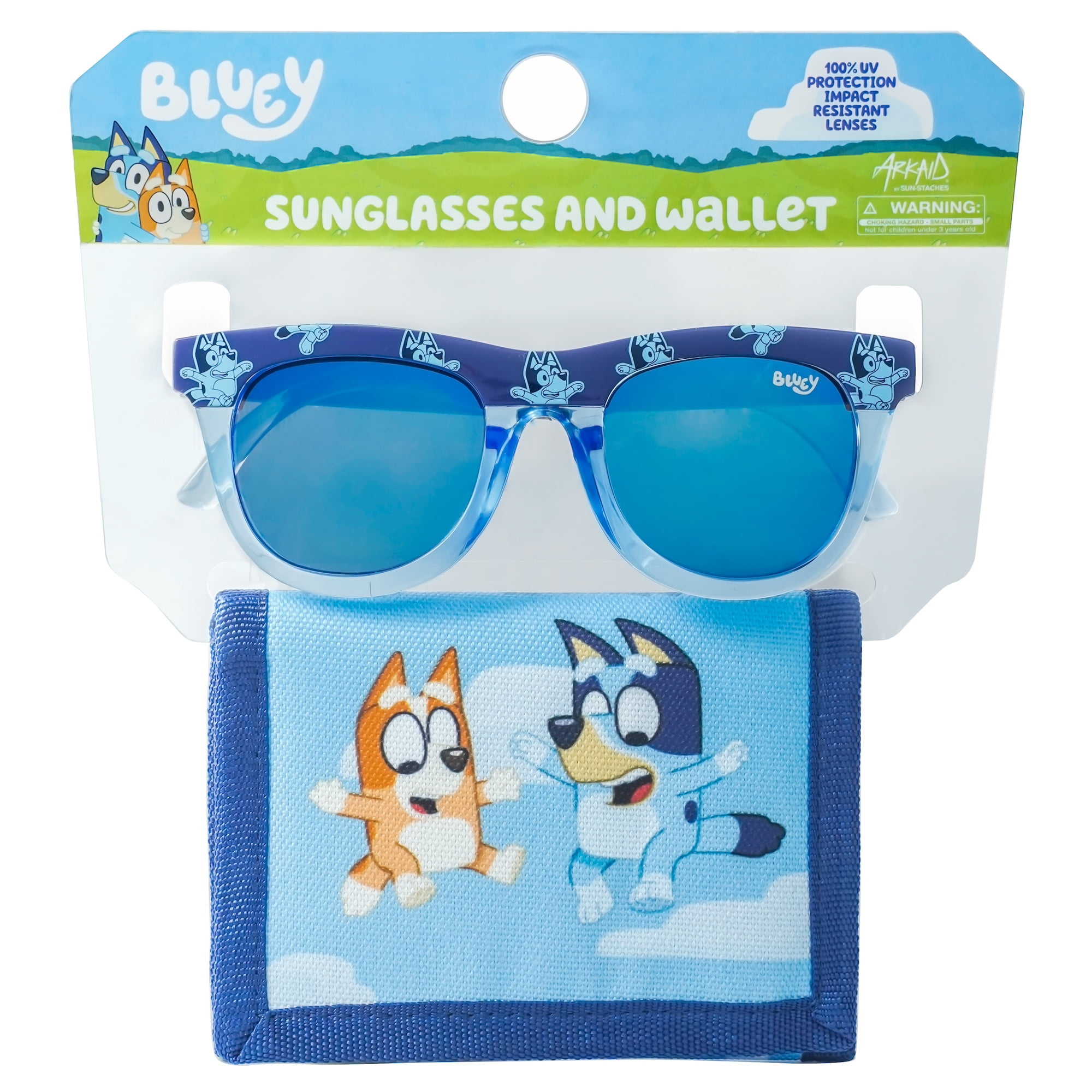 Bluey Kids Sunglasses & Wallet Set - UV 400 Protection - Walmart.com