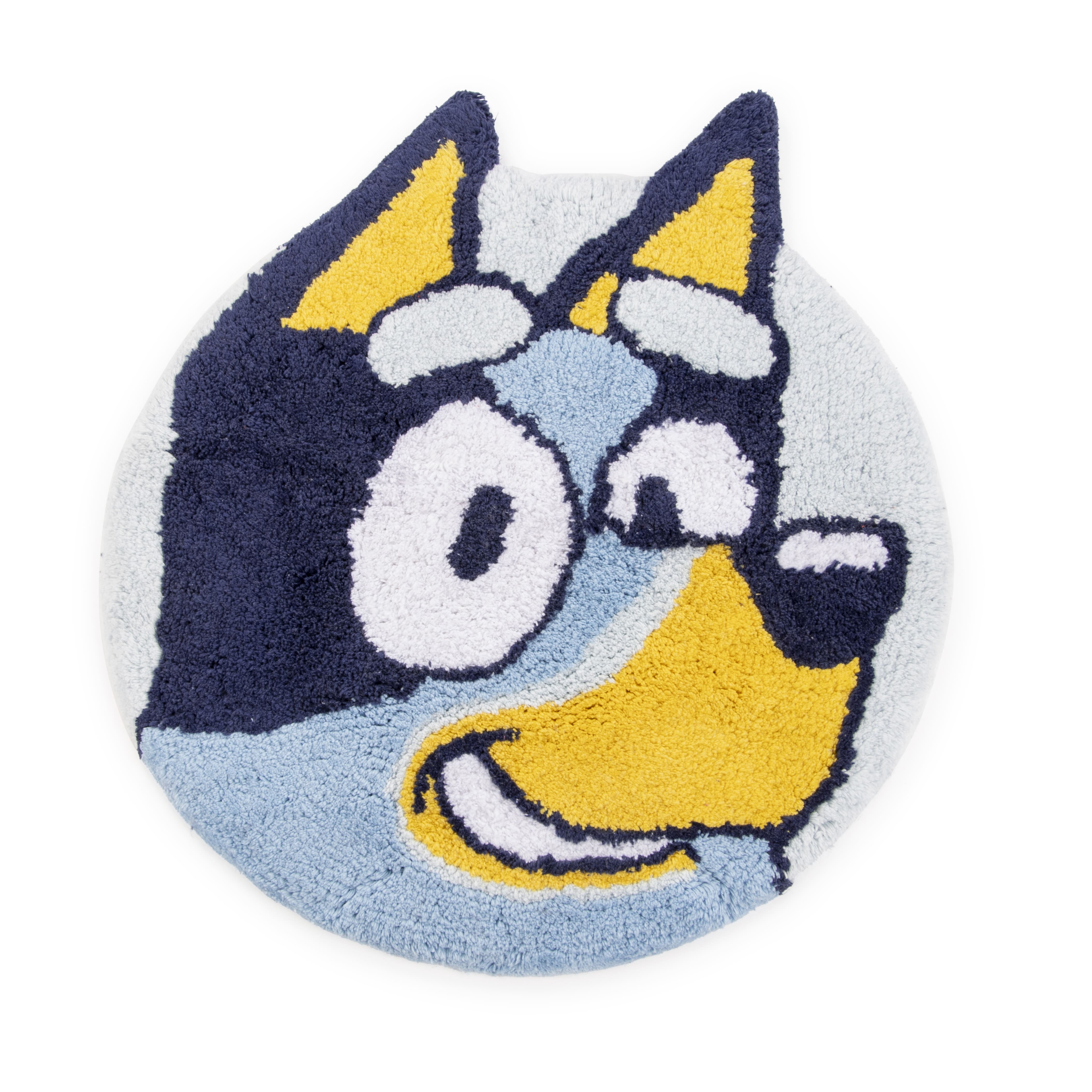 Bluey Kids Tufted Rug, 19" x 22", Cotton, Blue, BBC Studios - Walmart ...