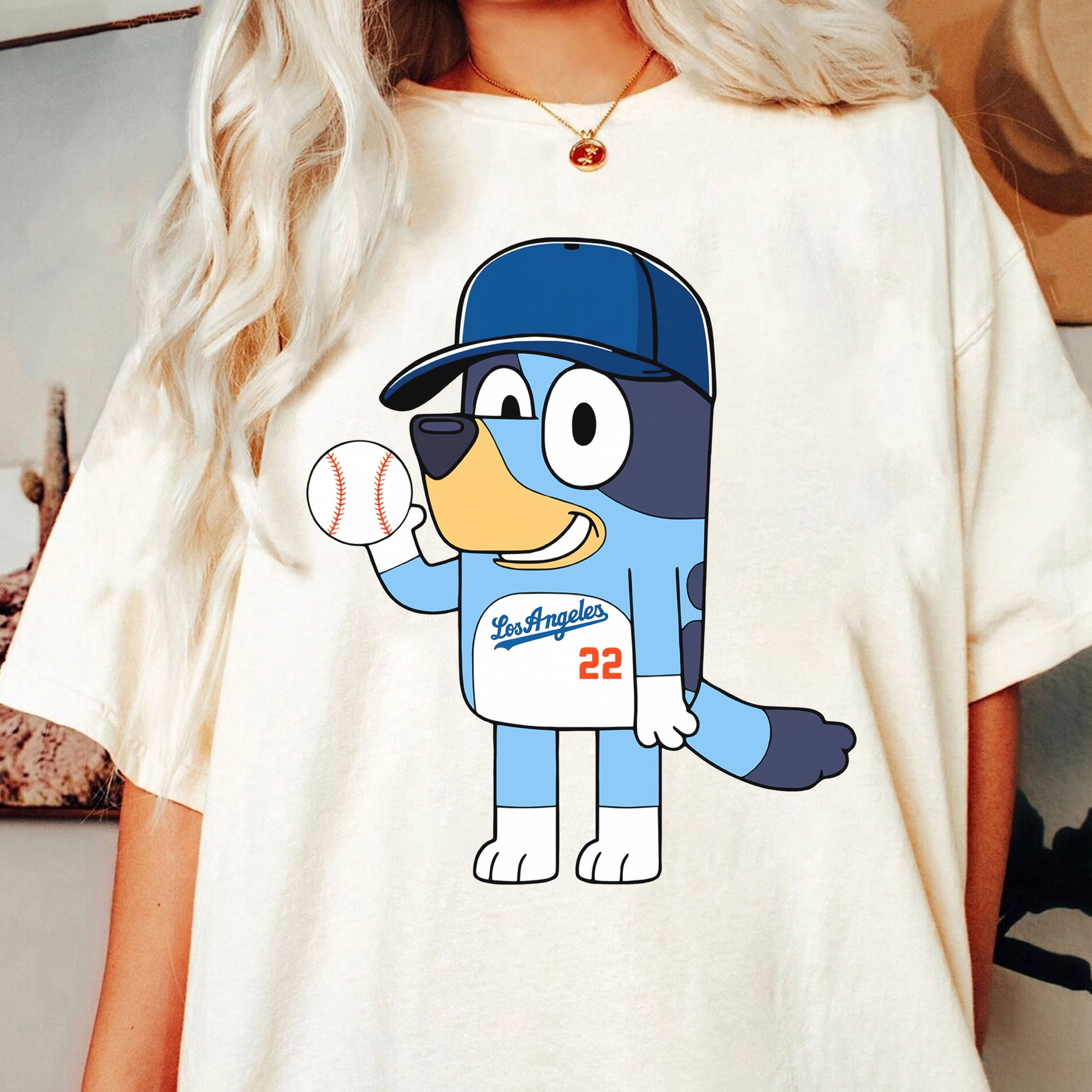 Bluey La Baseball Fan Shirt Comfort Colors Shirt, Size S, Tee Yam New ...