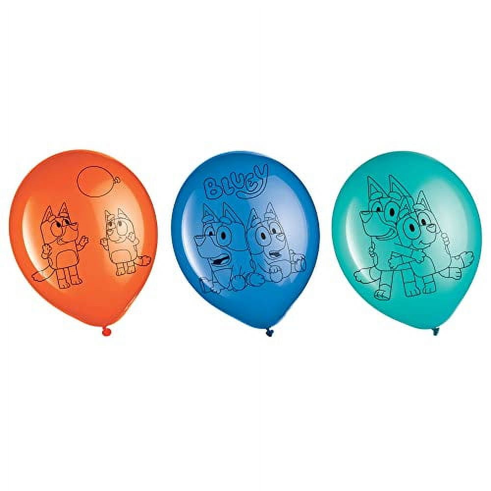 "Bluey Theme Decorations - Multicolor Latex Balloons (12"", 6 Pcs) for ...