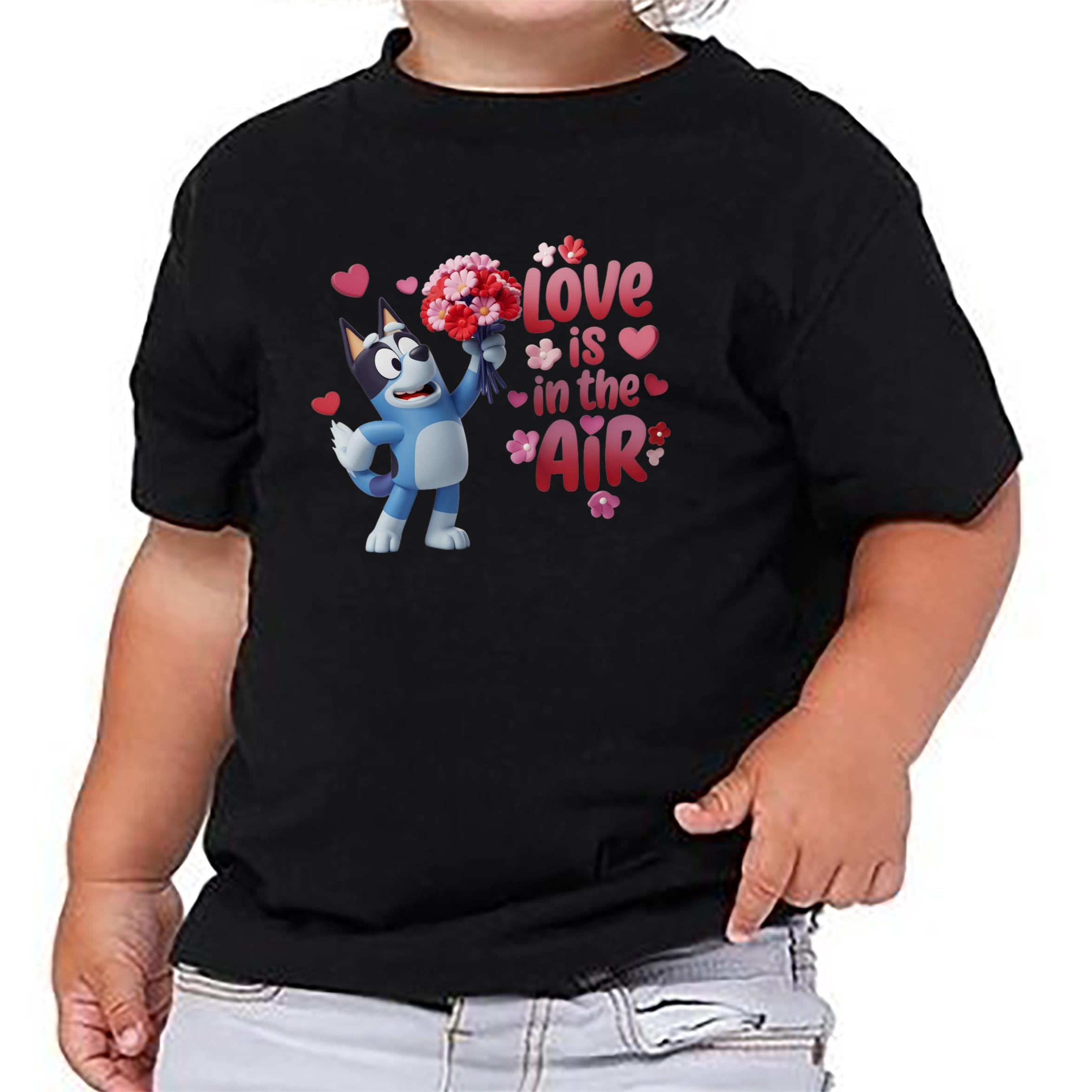 Bluey Love Is in the Air, Fun Cartoon Design, Family Matching Shirt ...