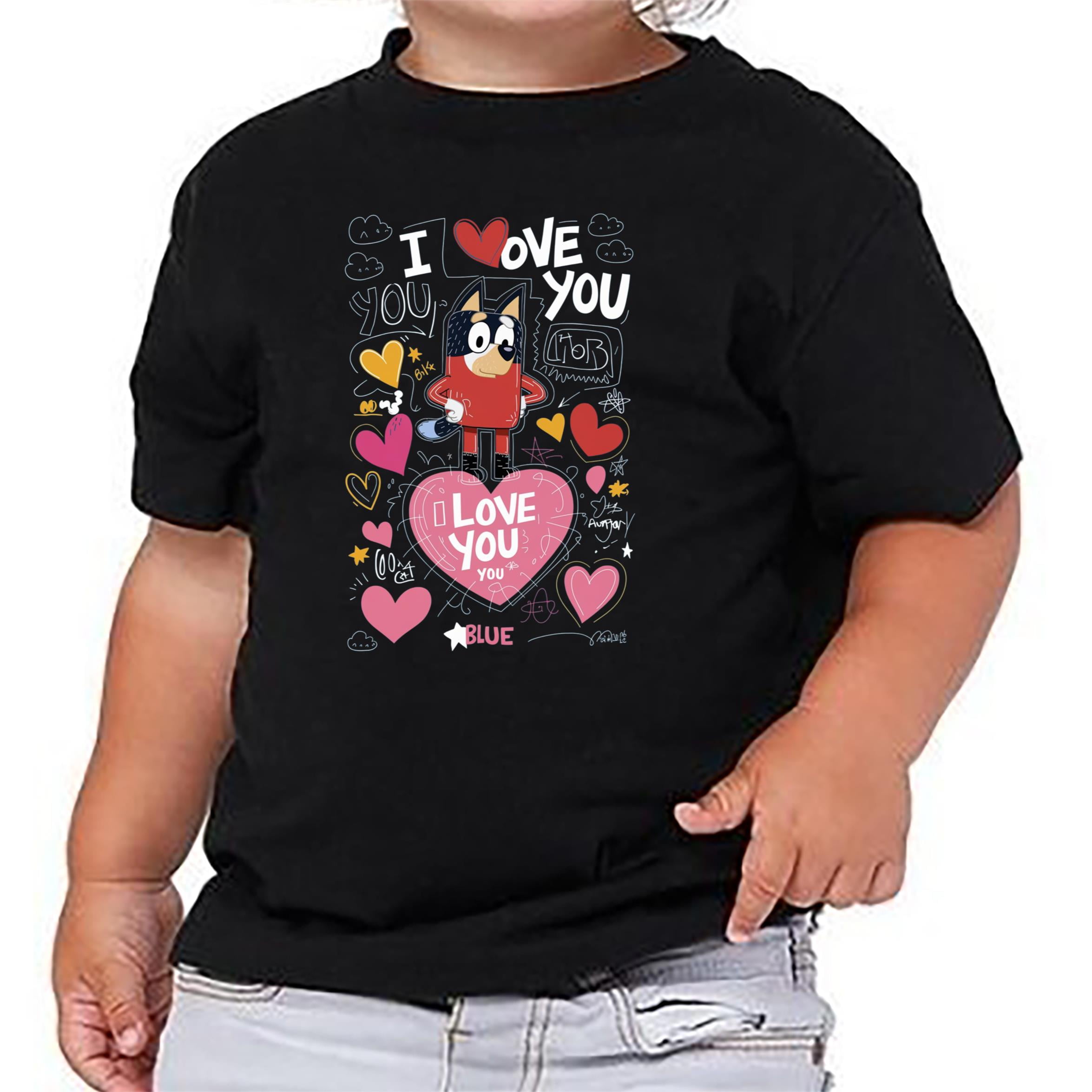 Bluey Love You, Fun Cartoon Design without Background, Bella Canvas ...