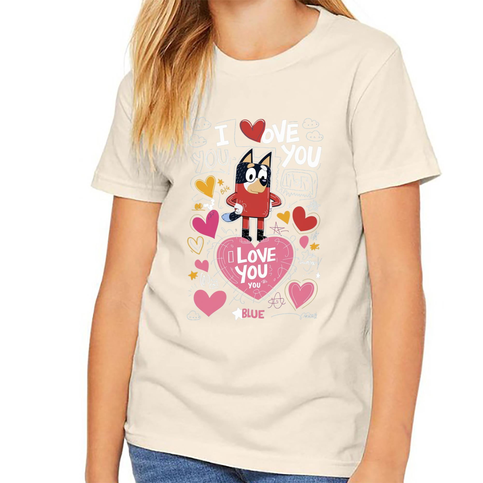 Bluey “Love You” Message With Cute Cartoon Pup, Simple And Heartfelt ...