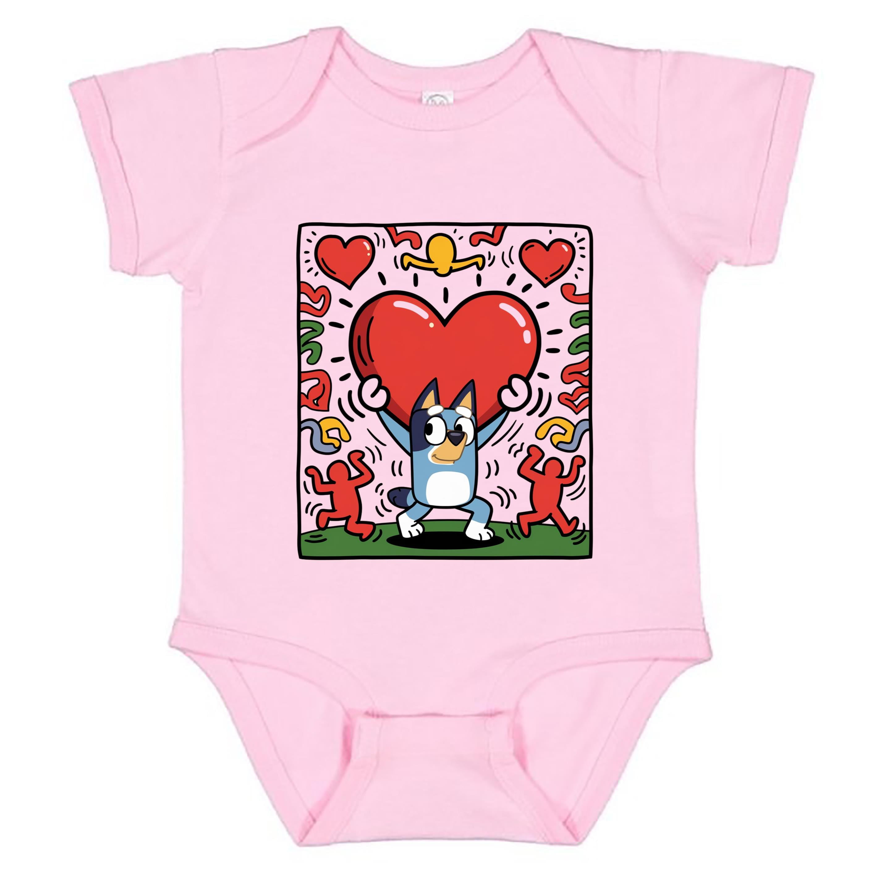 Bluey Love and Affection Cartoon Dog, Cute Heartfelt Print, Adorable ...