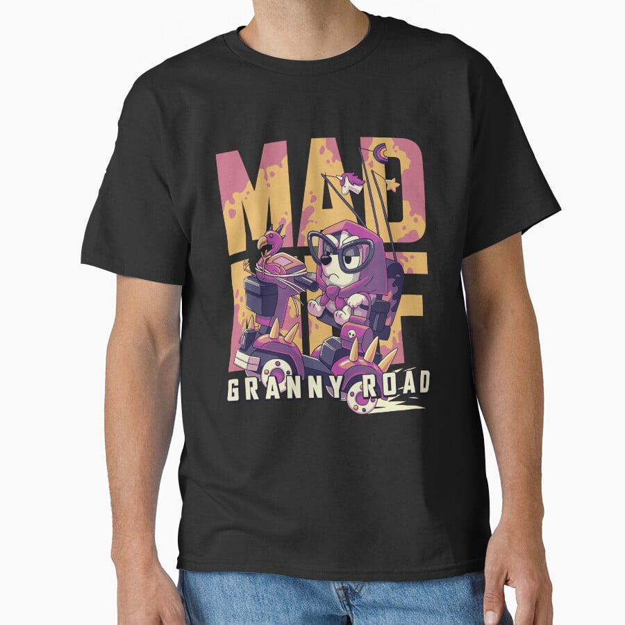 Bluey Mad Muf: Granny Road // Muffin Heeler, Aussie Dog, Bingo, Bandit, Chilli Classic T-Shirt ...