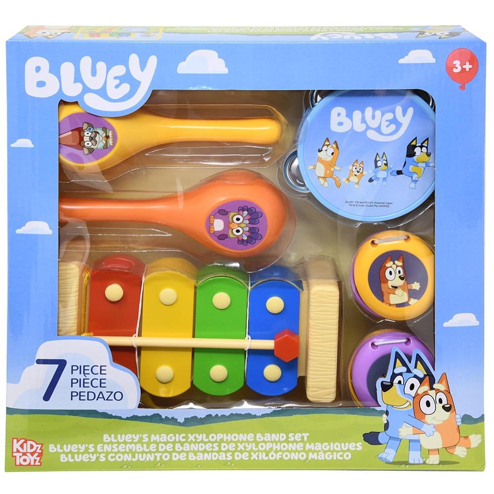Bluey Magic 7pc Music Band Set in Box 2 maracas, 2 castanets, 1 ...