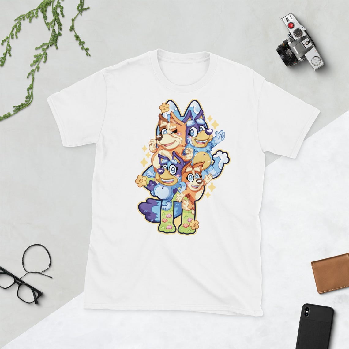 Bluey Magical Silhouettes Tee, Bluey Anime Design Shirt, Unisex S-5Xl ...