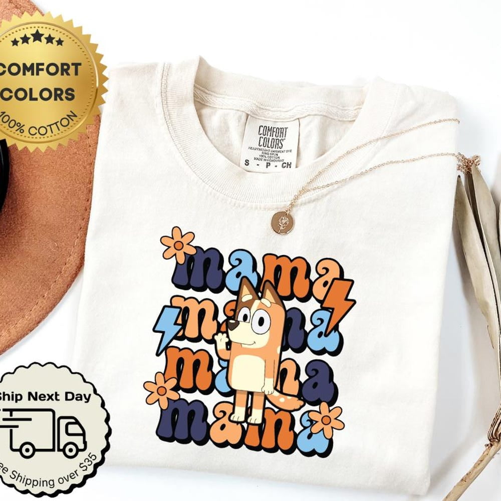 Bluey Mama Tshirt Bluey Gift For Mom Bluey Fan Tshirt Gift For Bluey ...