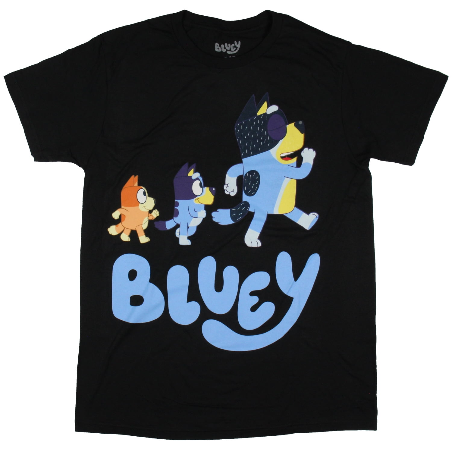 Bluey Men's Bandit, Bluey, And Bingo Characters Adult Short Sleeve T ...