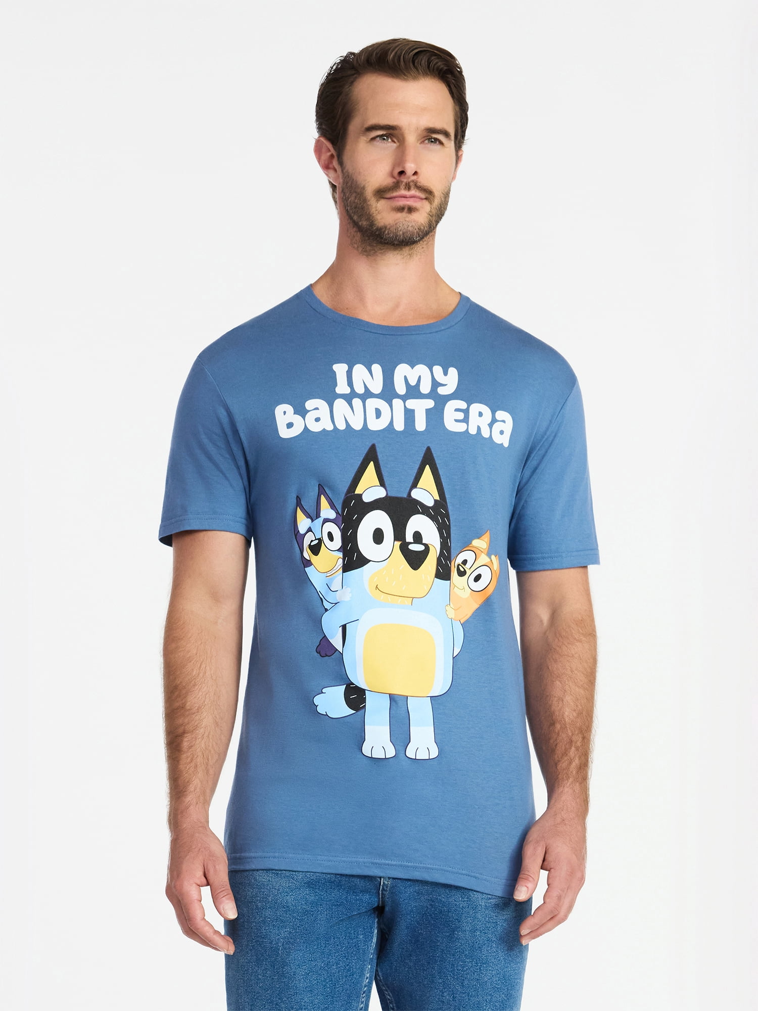 Bluey Men's and Big Men's Bandit Era Graphic Tee, Sizes S-3XL - Walmart.com
